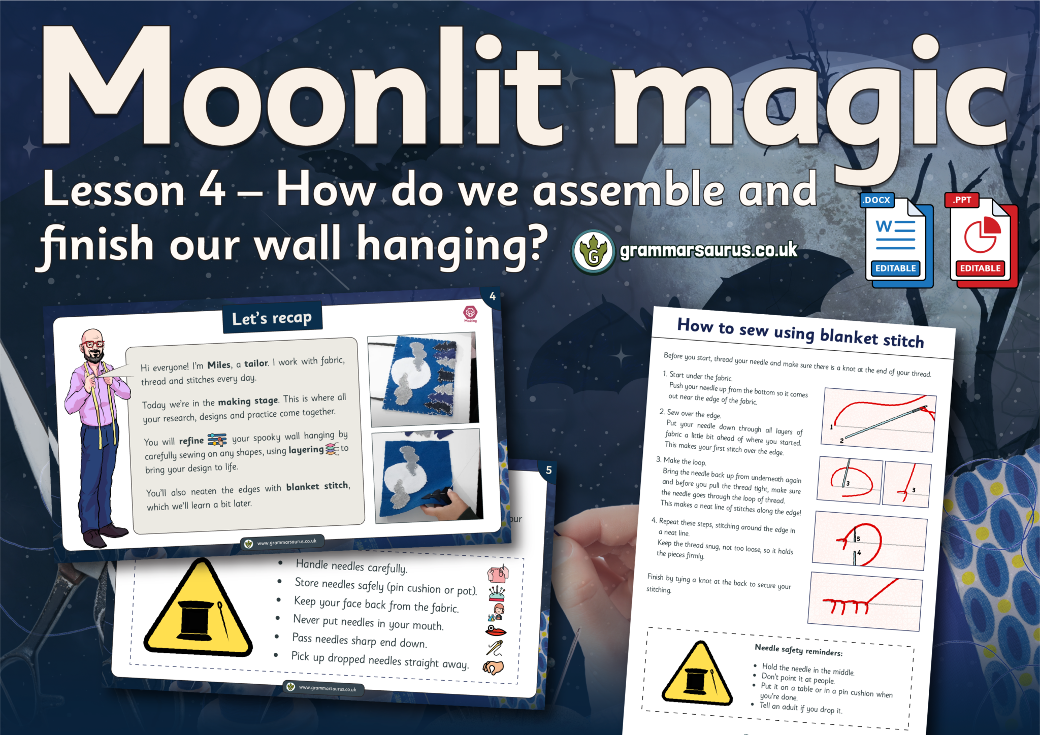 Year 5 - Moonlit magic - How do we assemble and finish our wall hanging ...