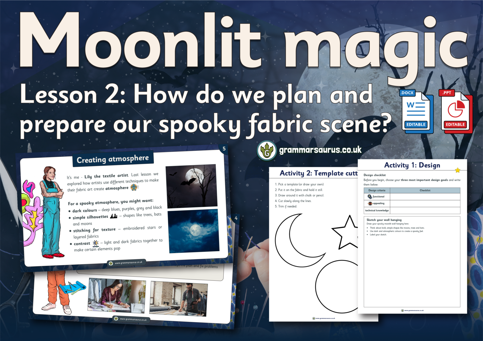 Year 5 - Moonlit magic - How do we plan and prepare our spooky fabric ...