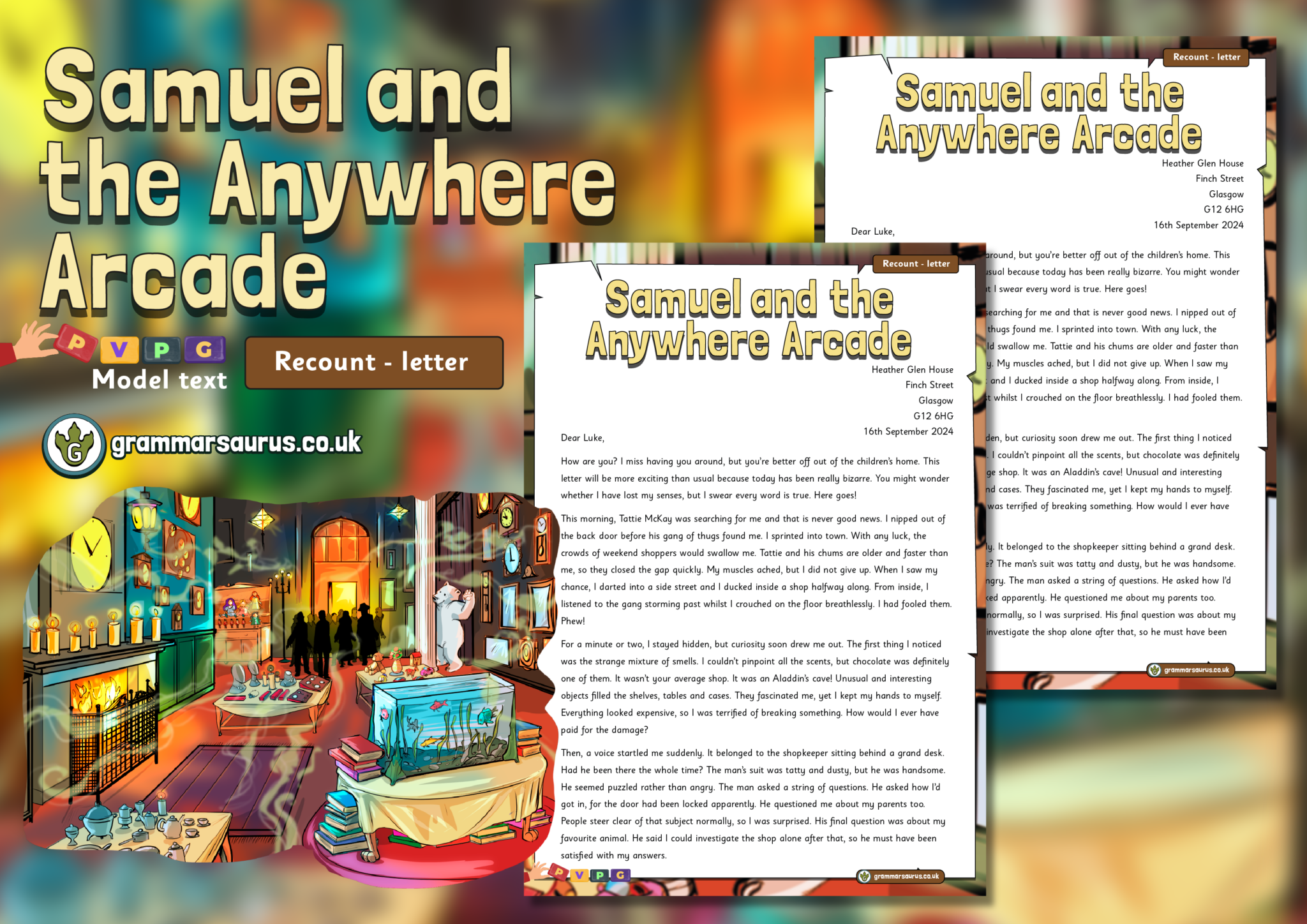 Year 5 PVPG Model Text – Recount – Letter – Samuel and the Anywhere ...
