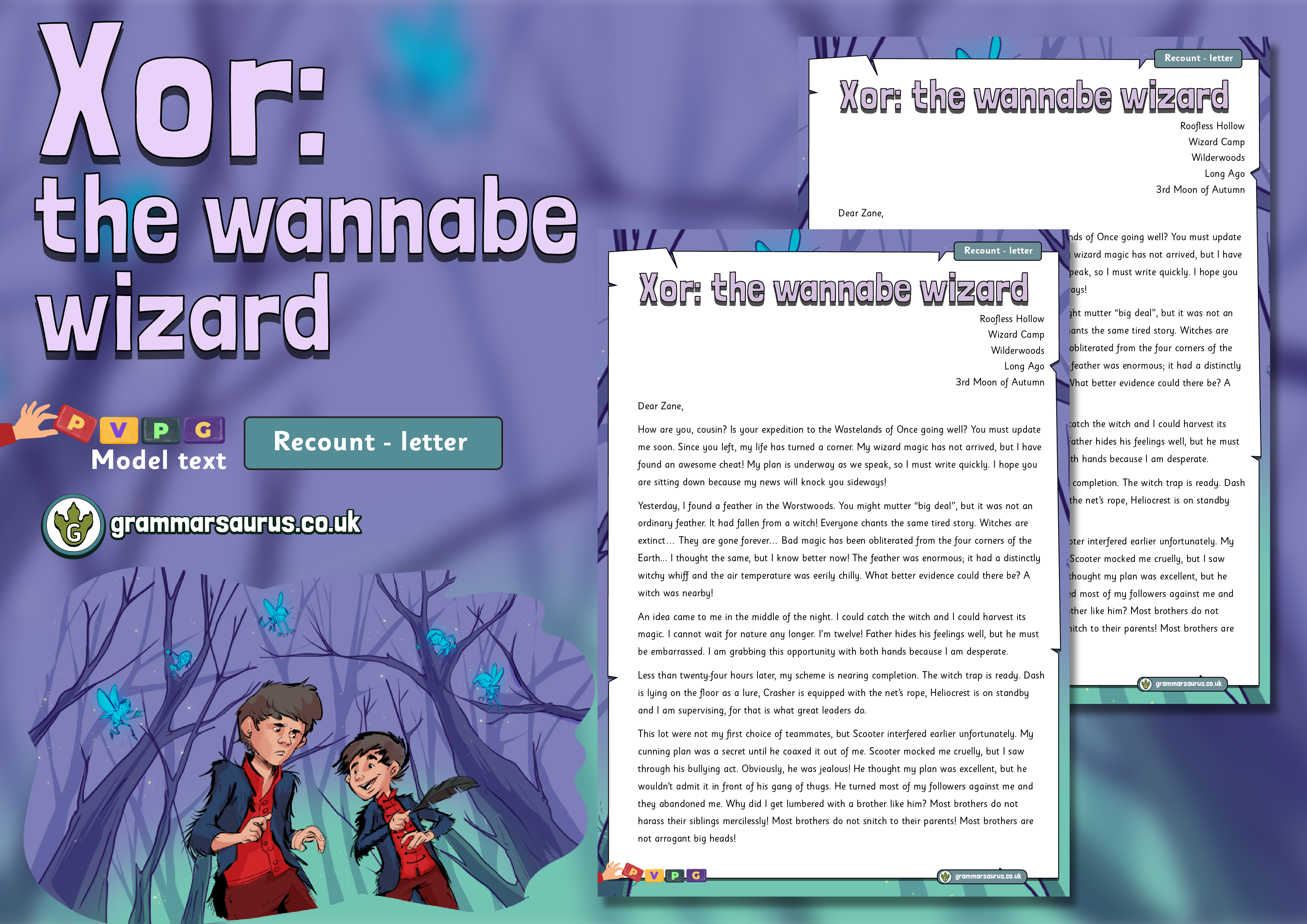 Year 5 PVPG Model Text – Recount – Letter – Xor: the wannabe wizard ...