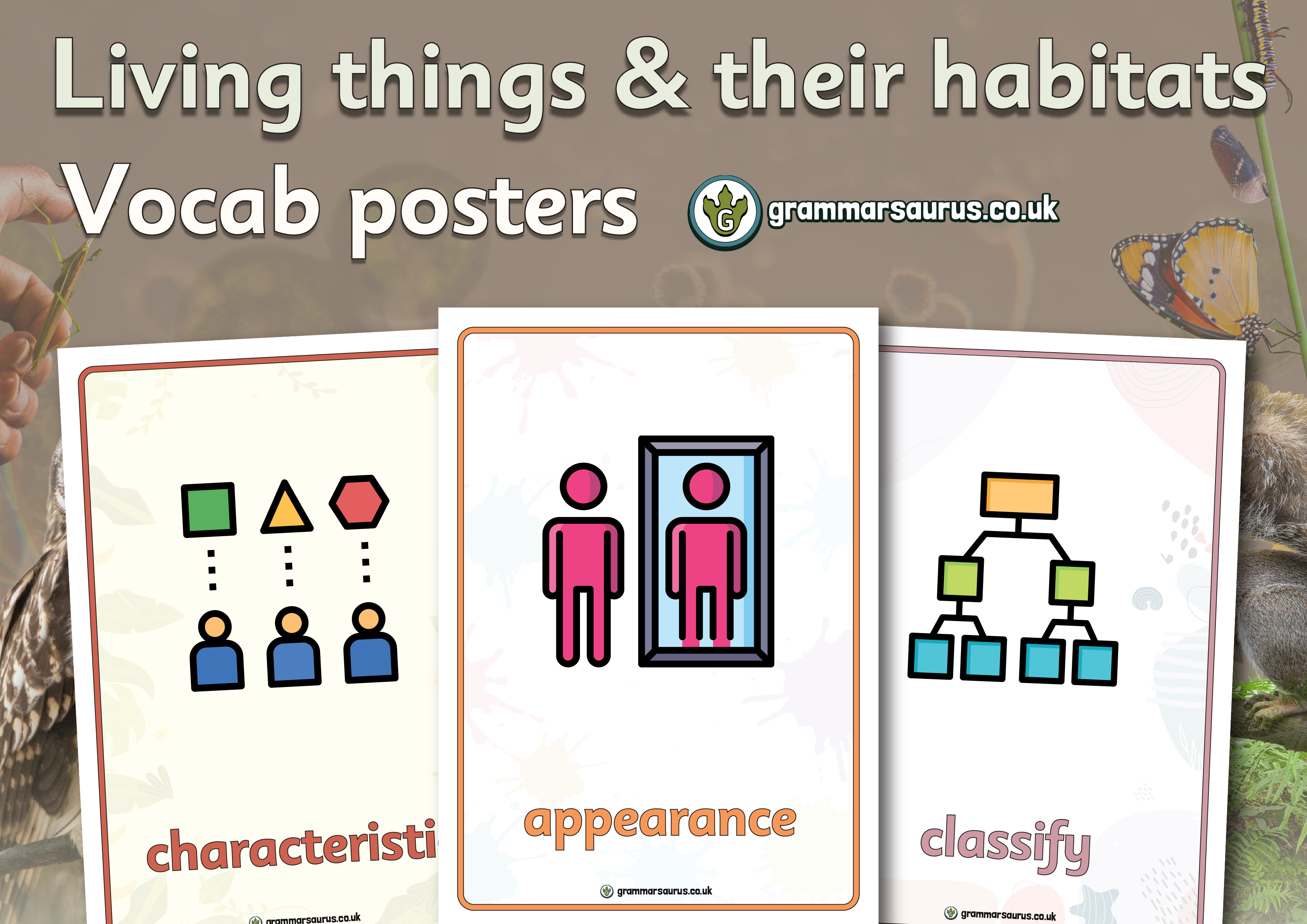 Year 6 Science - Living things and their habitats – Vocab posters ...