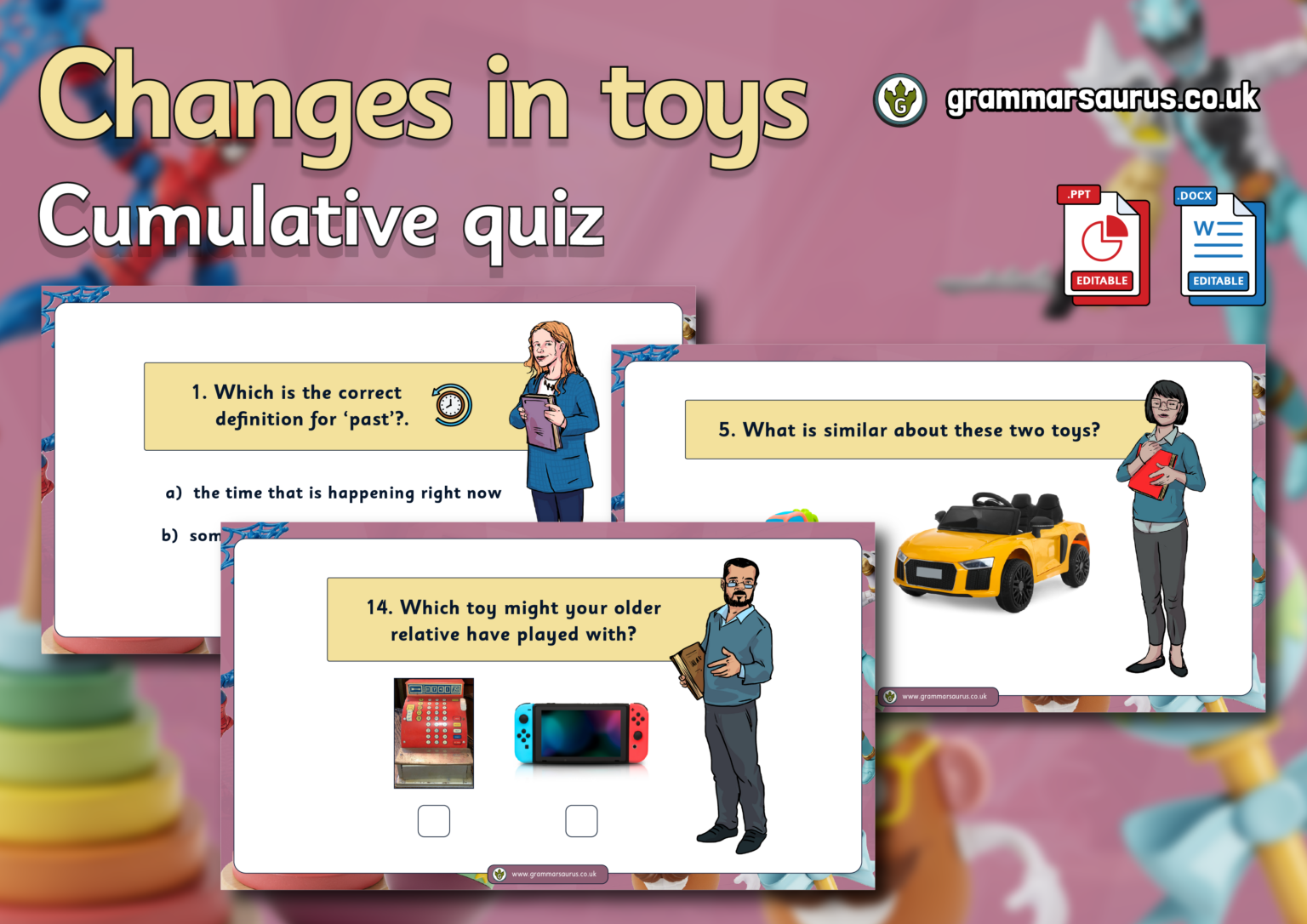 KS1 History – Changes in toys – Cumulative quiz - Grammarsaurus