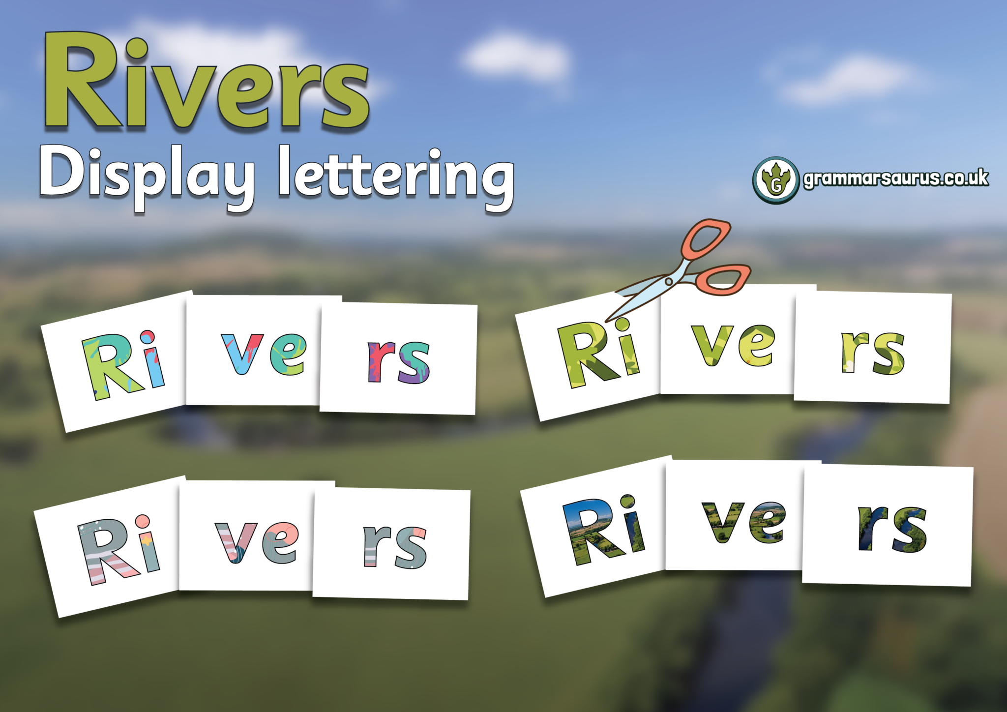 Year 5 Geography – Rivers – Display lettering - Grammarsaurus
