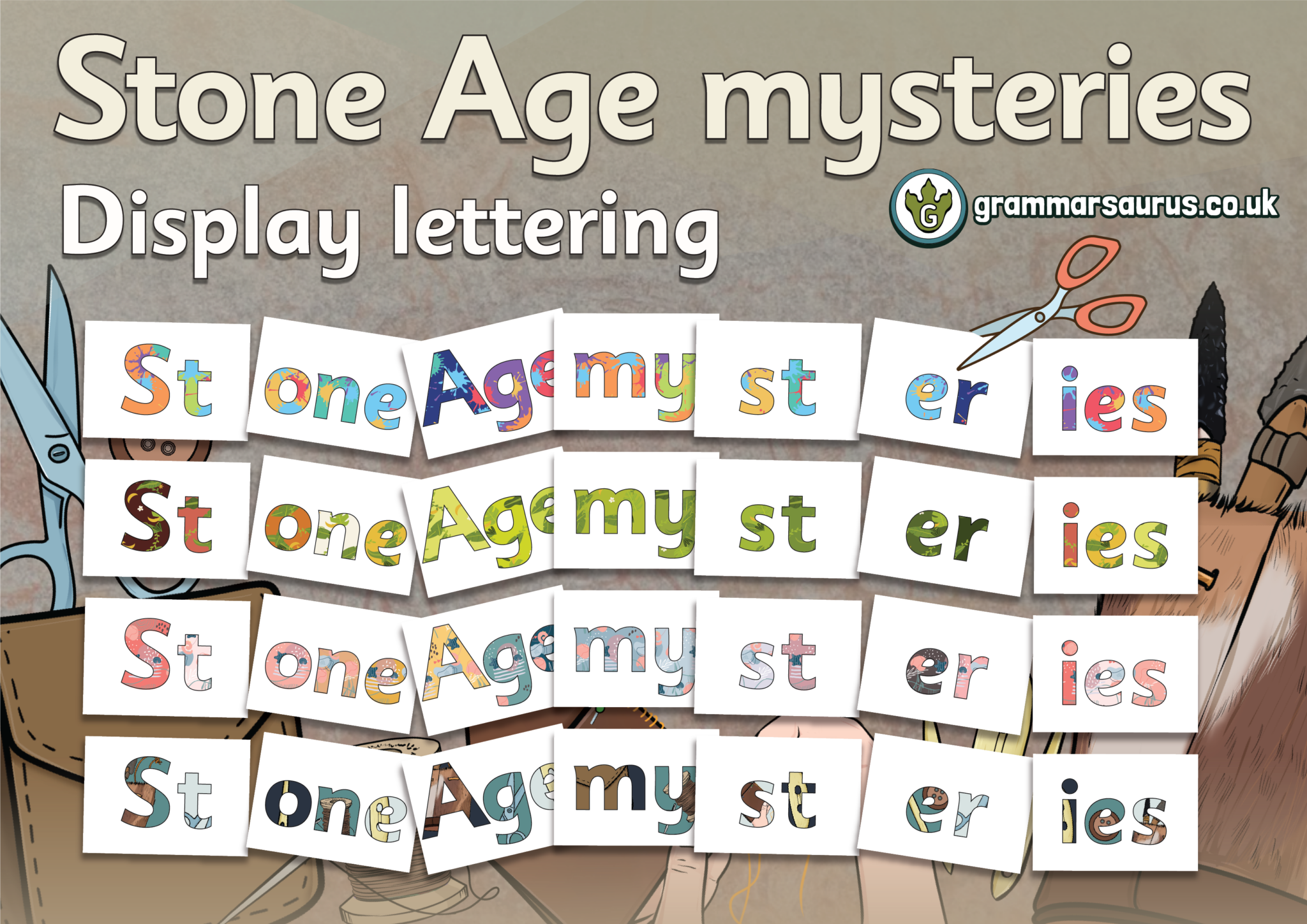 display lettering ad - Grammarsaurus