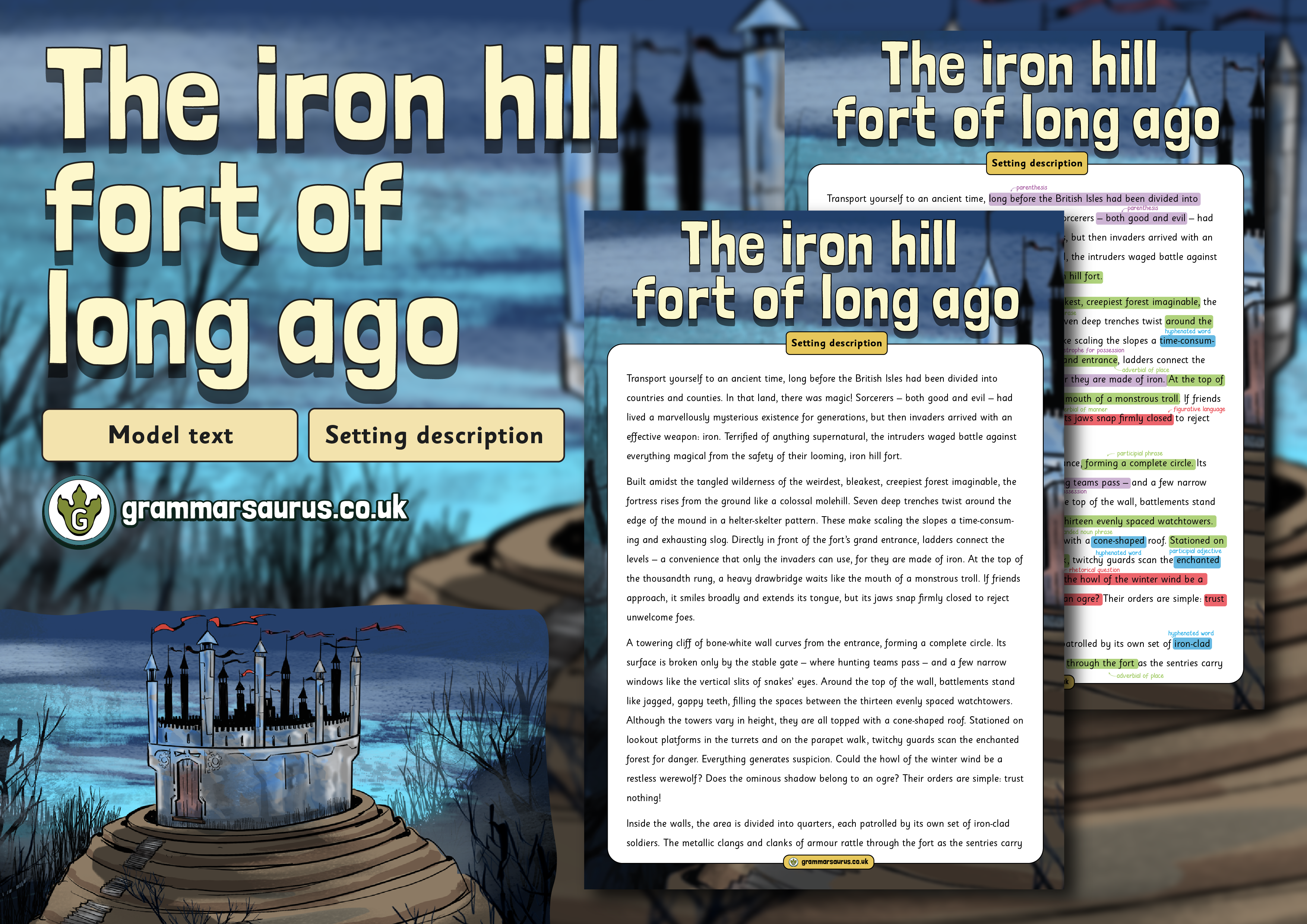 Year 5 Model Text – Setting description – The iron hill fort of long ...