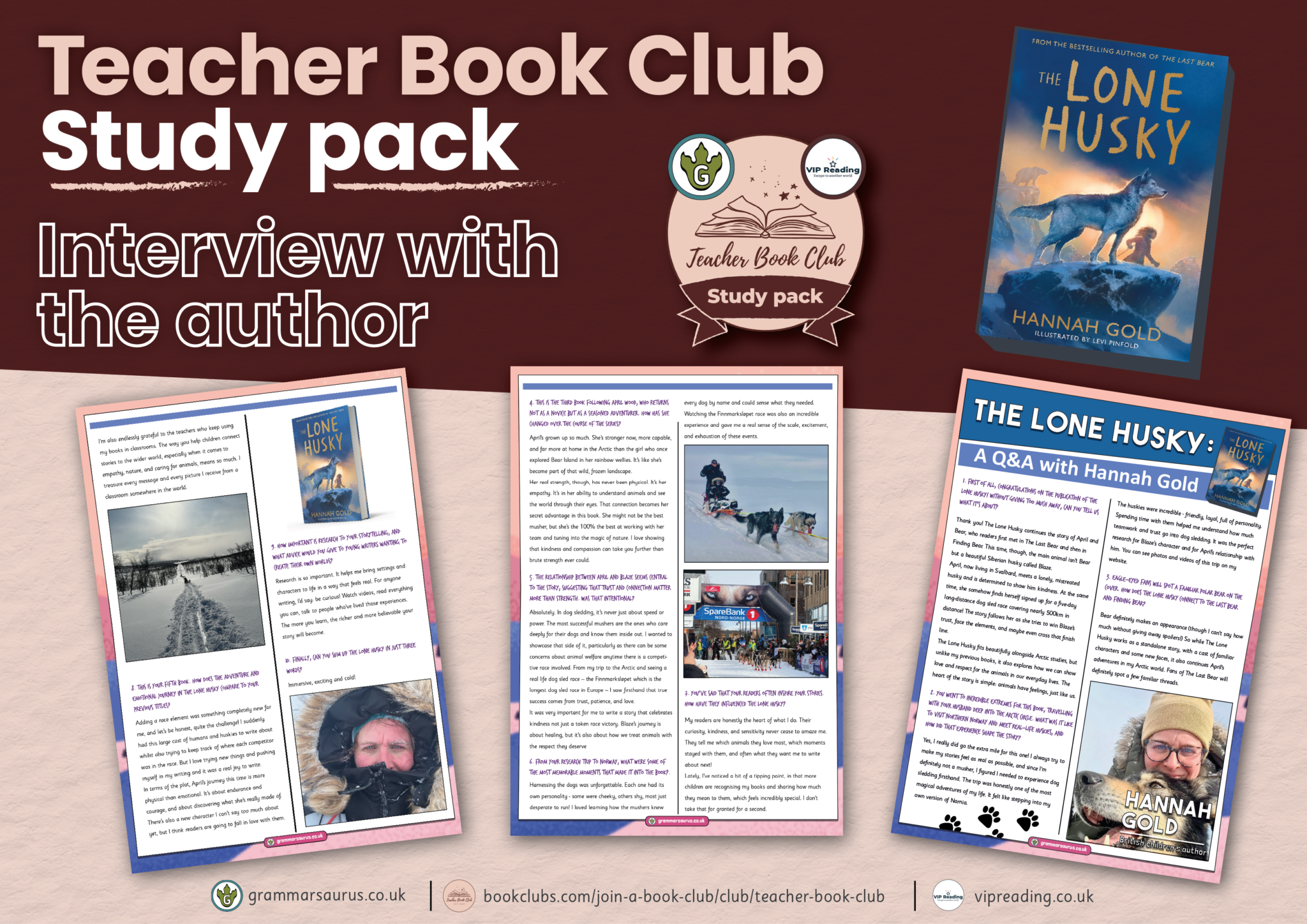 Teacher Book Club - The Lone Husky - Hannah Gold - Interview with the ...