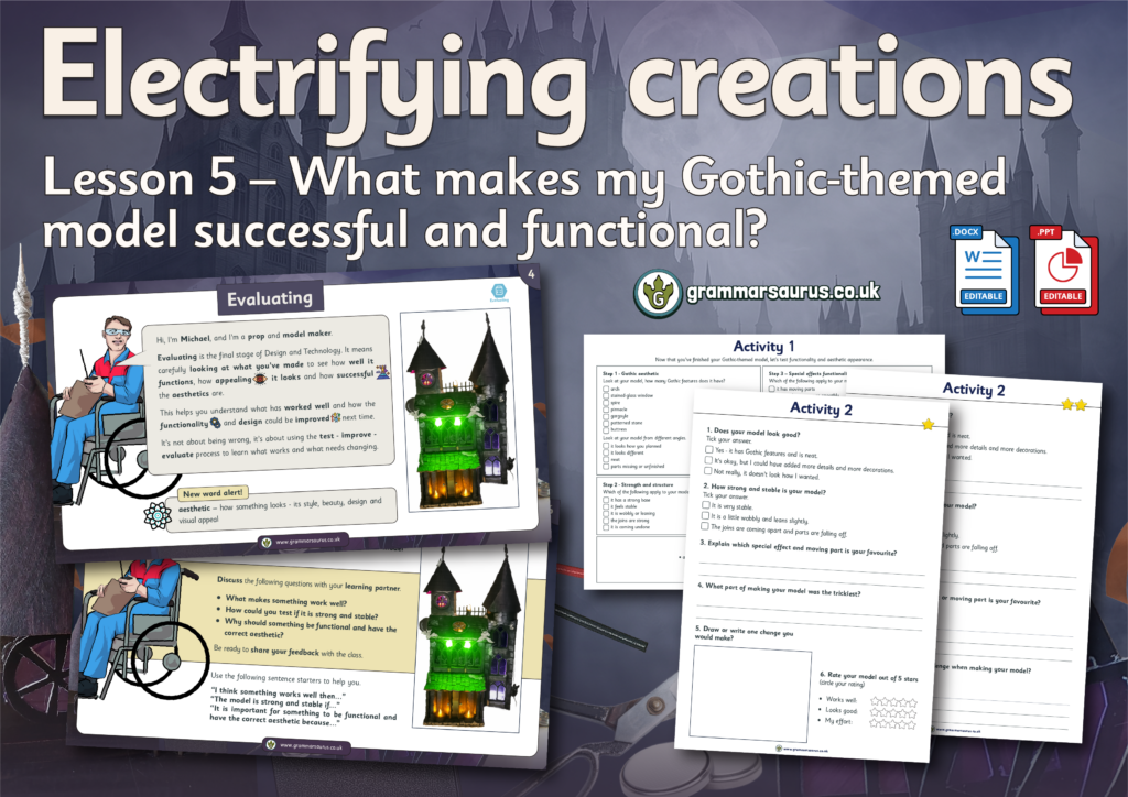 Year 6 - Electrifying Creations - What makes my Gothic-themed model ...