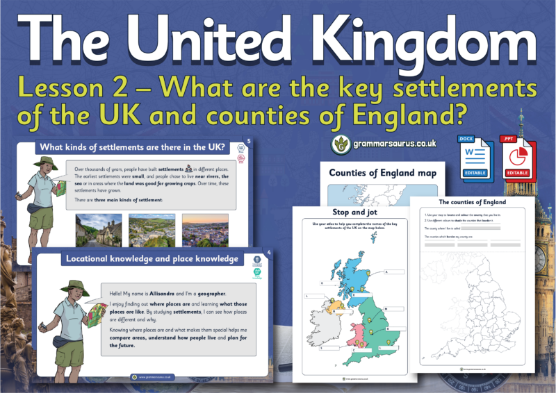 Year 3 Geography - The United Kingdom - What are the key settlements of ...