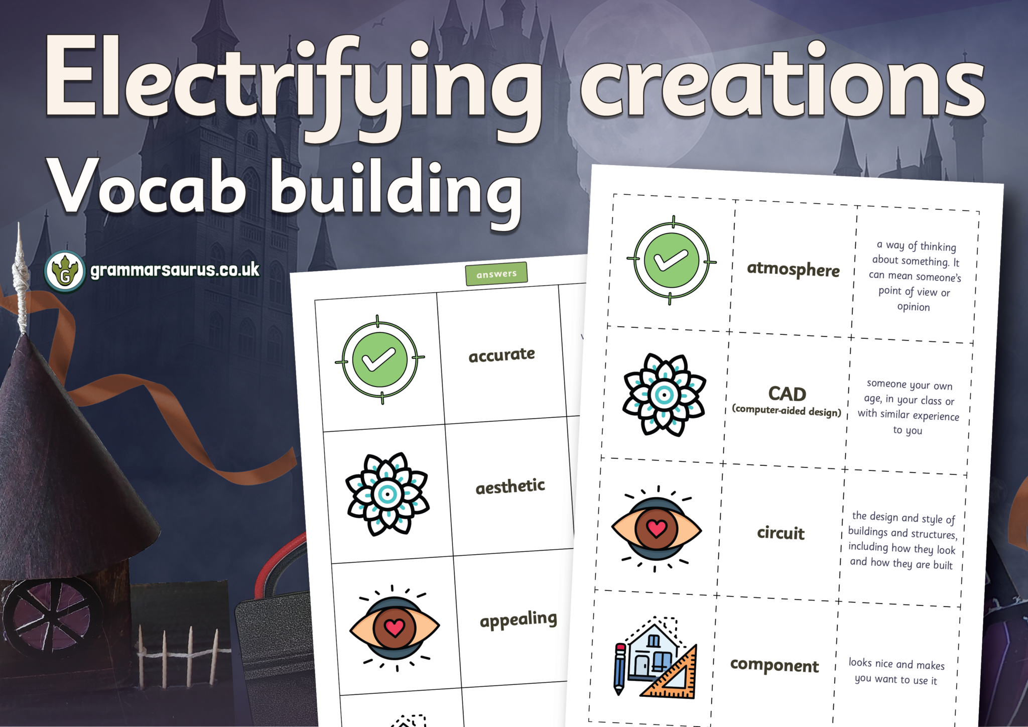 Year 6 – Electrifying creations – Vocab building - Grammarsaurus