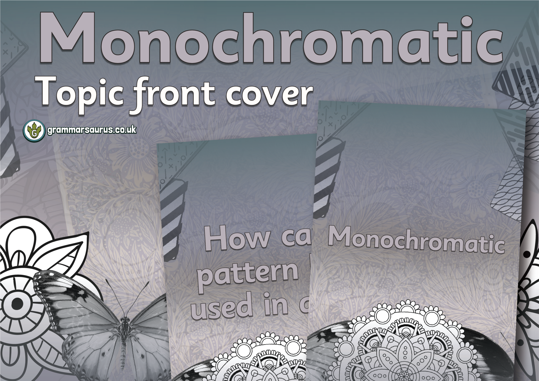 Year 2 Art – Monochromatic – Topic front cover - Grammarsaurus