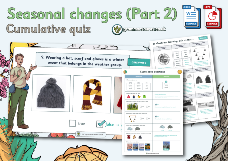 Year 1 Seasonal Changes - Grammarsaurus