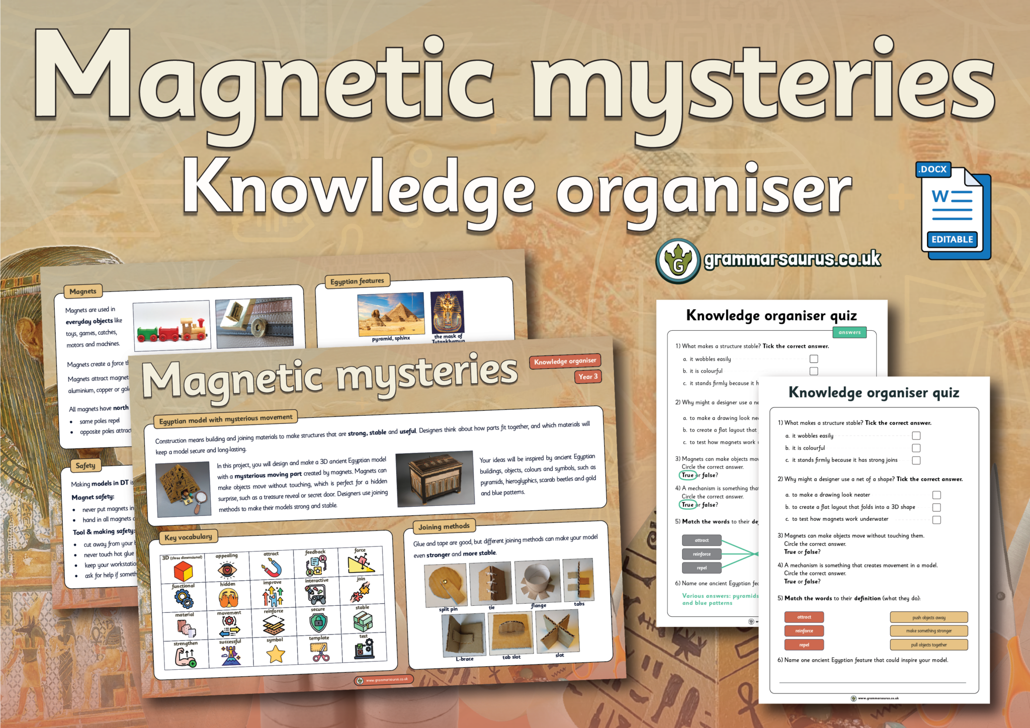 Year 3 – Magnetic mysteries – Knowledge organiser - Grammarsaurus