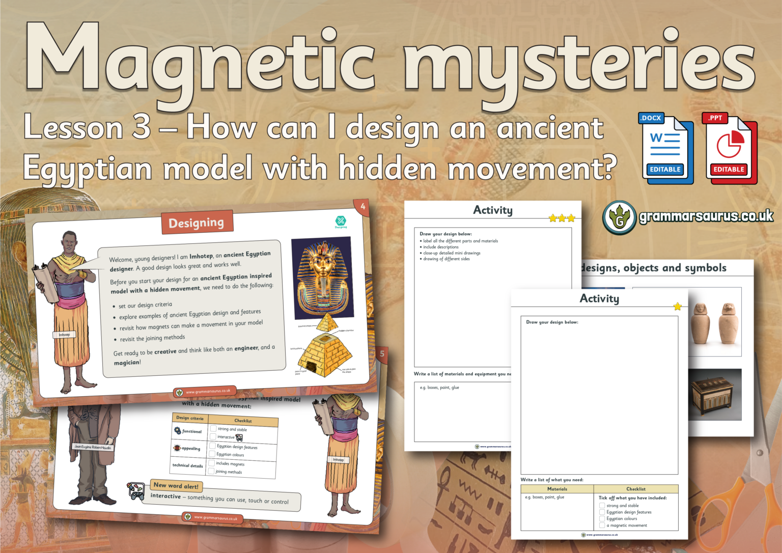 Year 3 - Magnetic mysteries - How can I design an ancient Egyptian ...