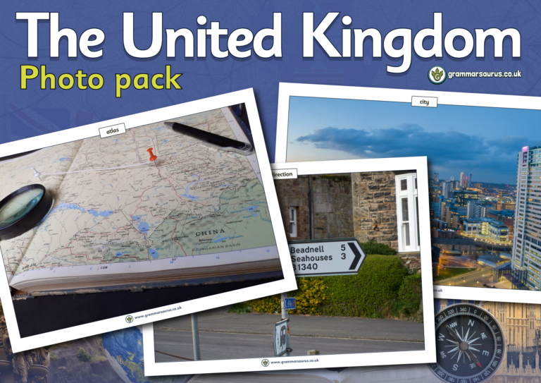 Year 3 Geography – United Kingdom - Photo pack - Grammarsaurus