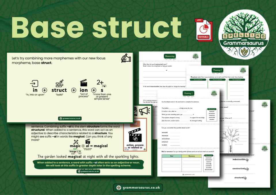 Y3 objective 16 (Base struct) - Grammarsaurus