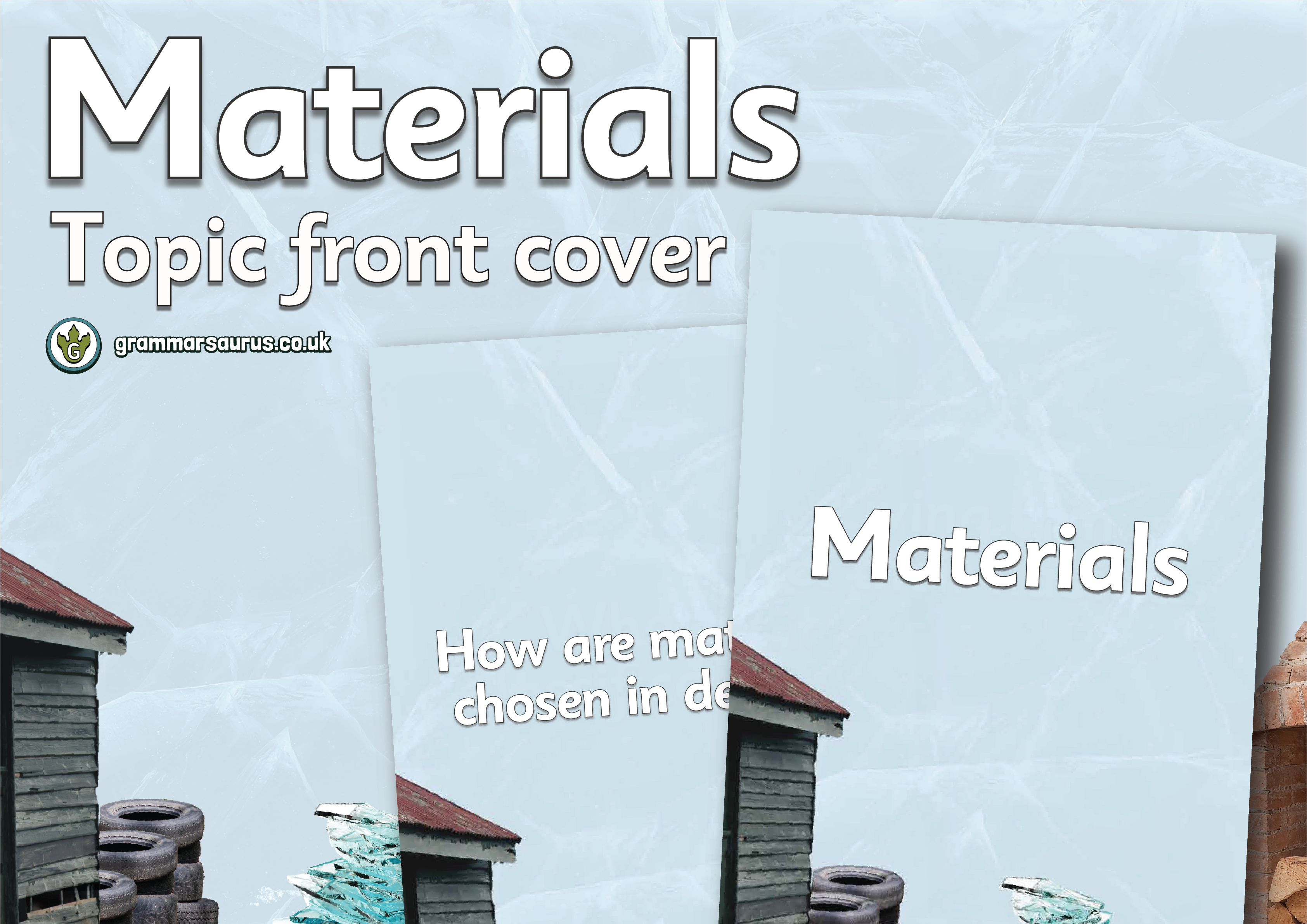 Year 2 Science - Materials - Topic front cover - Grammarsaurus