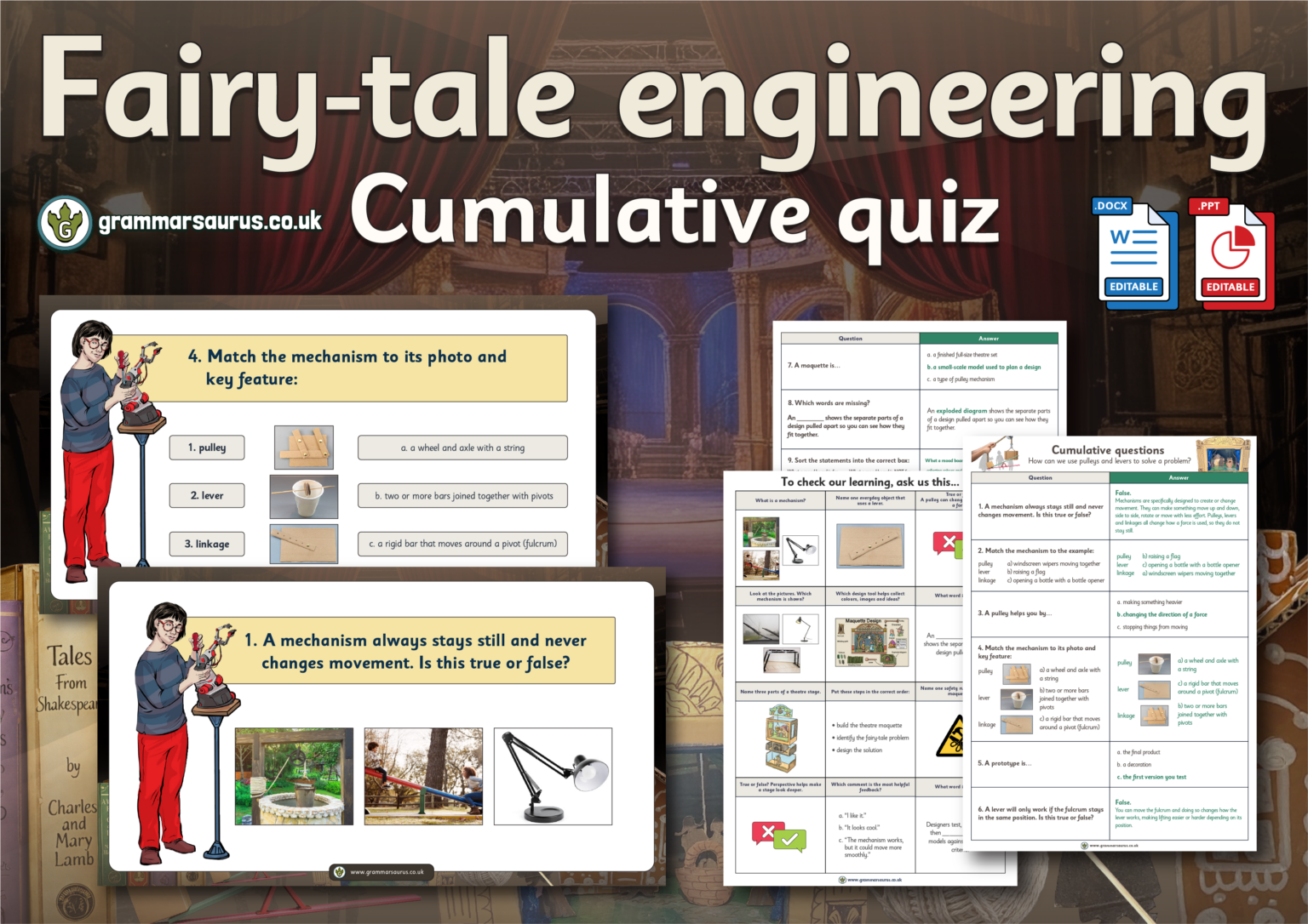 Year 5 - Fairy-tale engineering - Cumulative quiz - Grammarsaurus