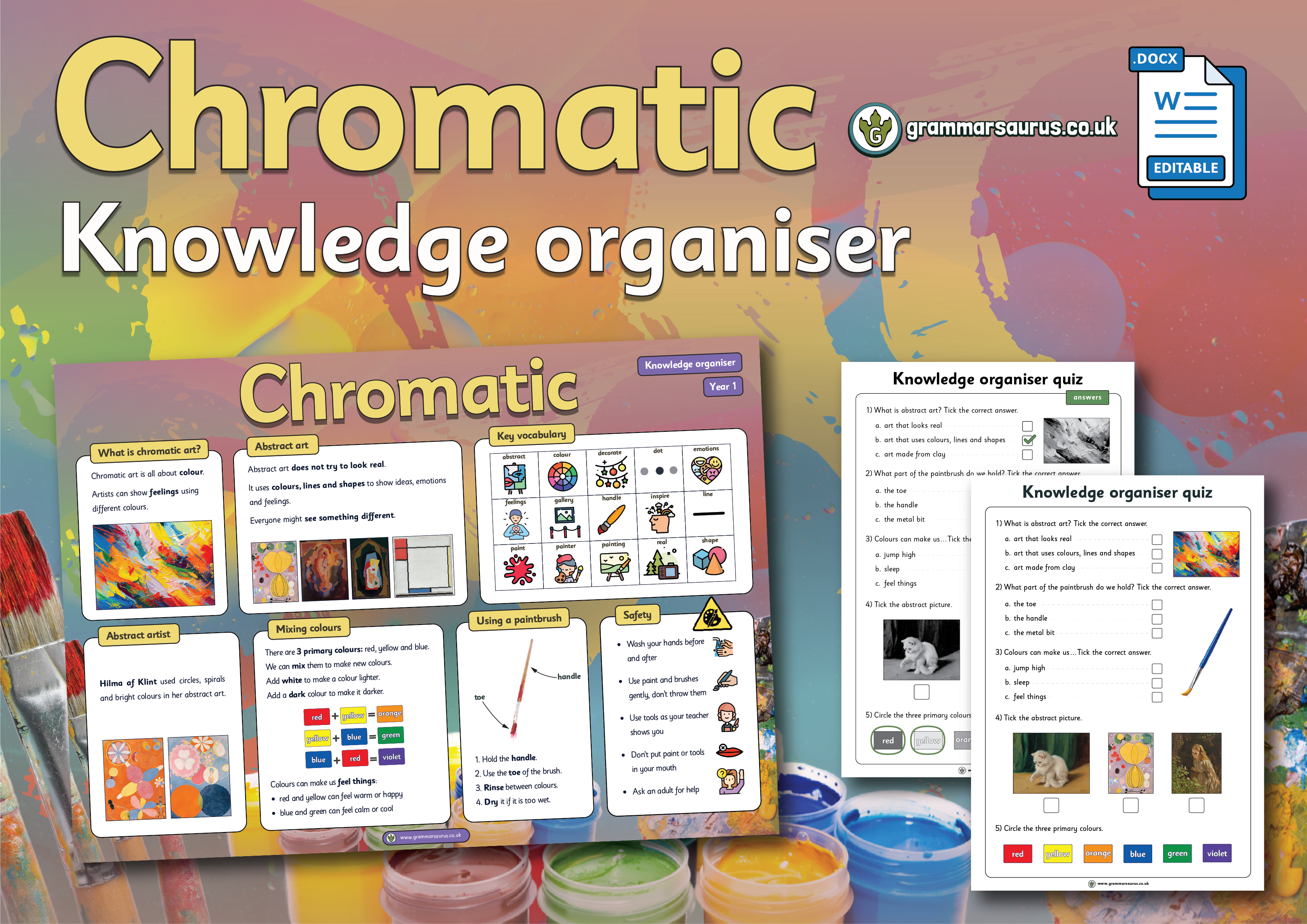 Year 1 Art – Chromatic – Knowledge organiser - Grammarsaurus