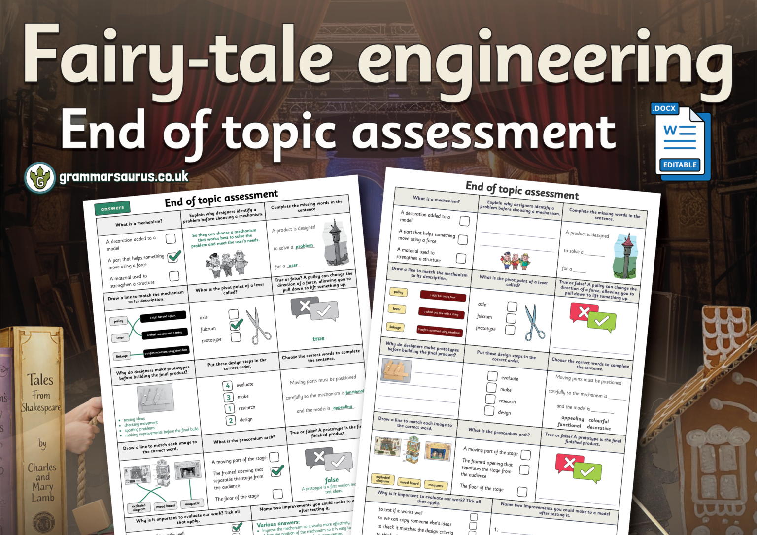 Year 5 - Fairy-tale engineering - End of topic assessment - Grammarsaurus