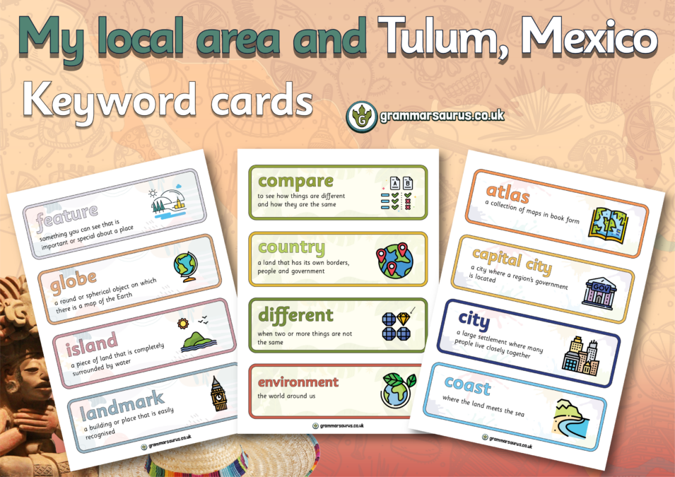 Year 2 Geography – My Local Area and Tulum, Mexico – Keyword cards ...