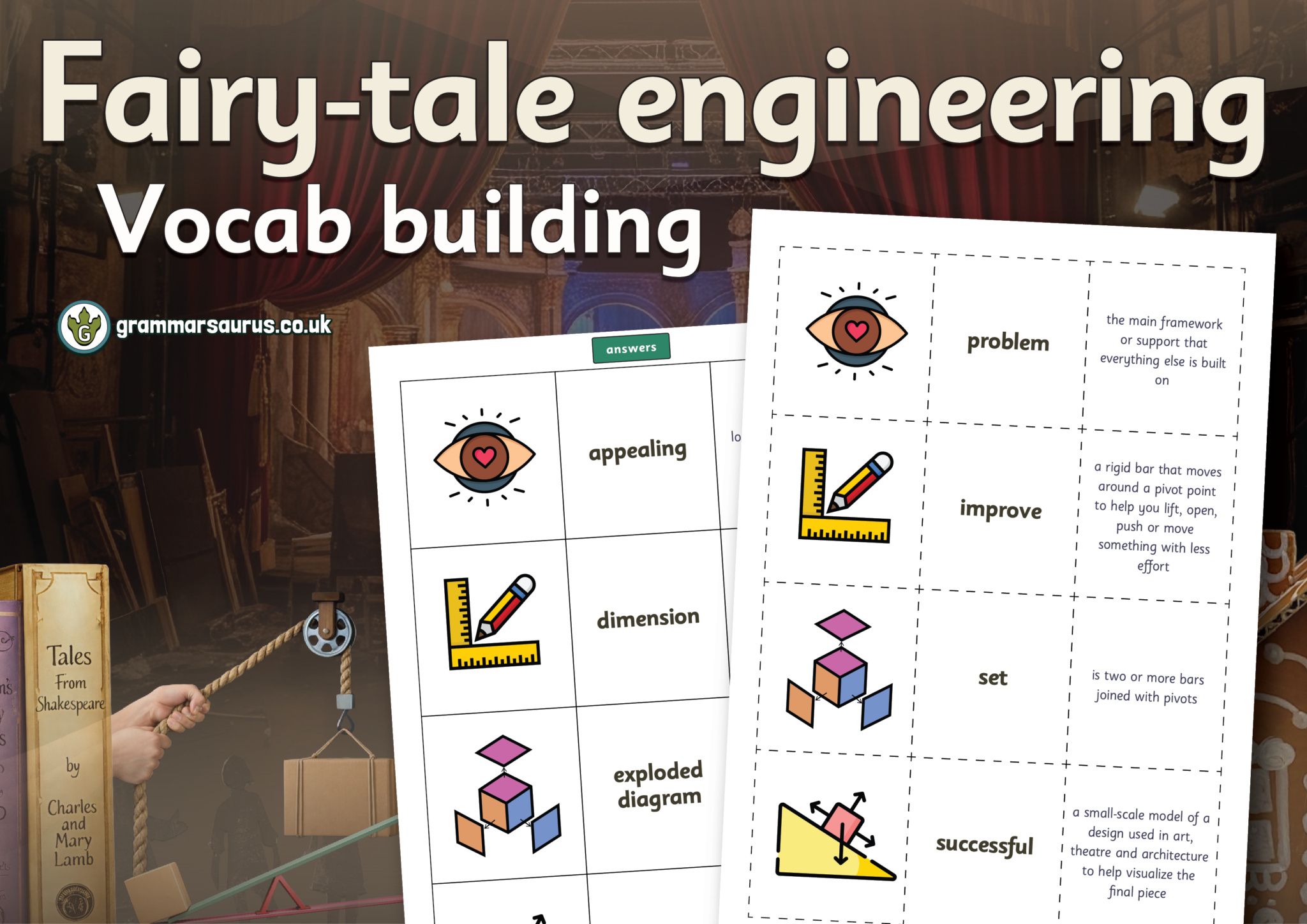 Year 5 - Fairy-tale engineering - Vocab building - Grammarsaurus