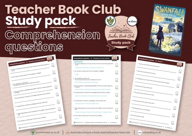 Teacher Book Club - Comprehension questions - Swanfall - Sophie Kirtley ...