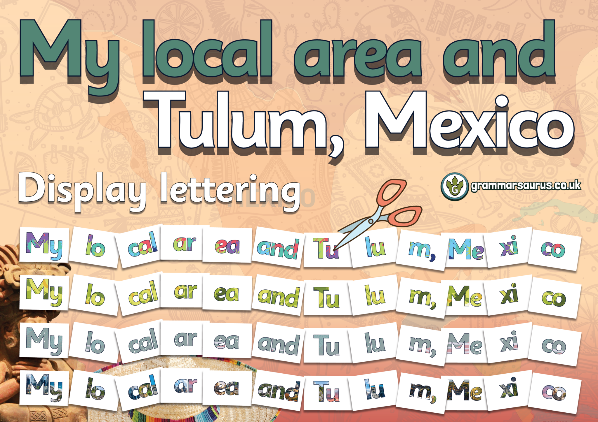 Year 2 Geography – My Local Area and Tulum, Mexico – Display lettering ...
