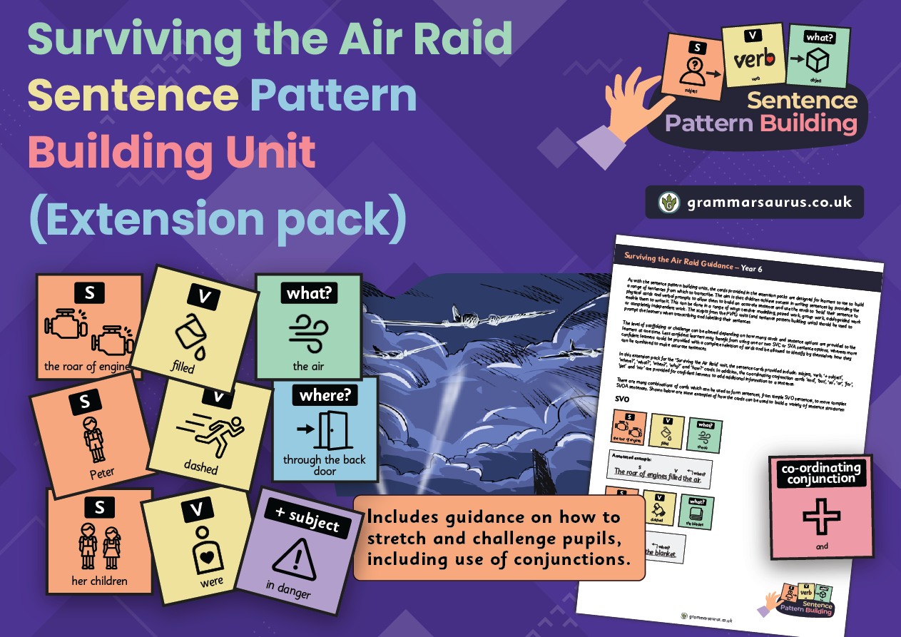 Surviving the Air Raid Sentence Pattern Building Unit (Extension pack ...