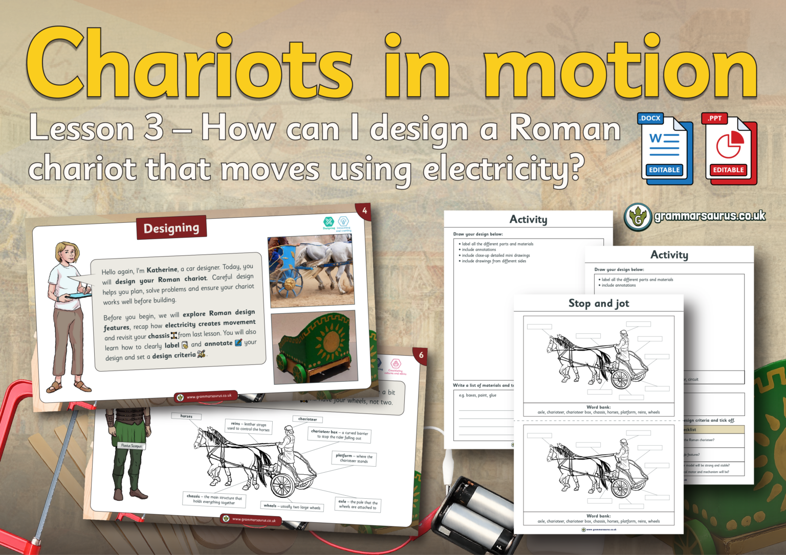 Year 4 – Chariots in motion – How can I design a Roman chariot that ...