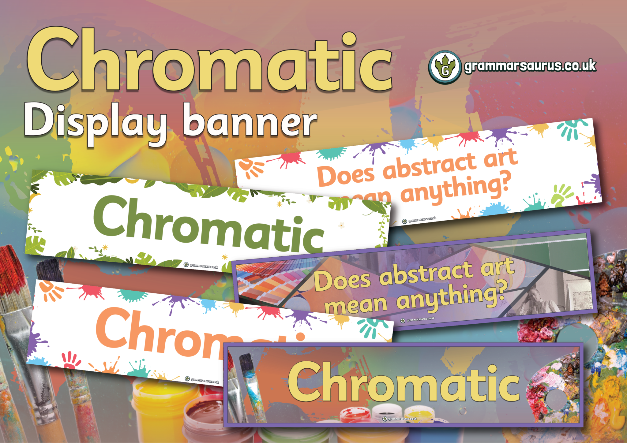 Year 1 Art – Chromatic – Display banner - Grammarsaurus