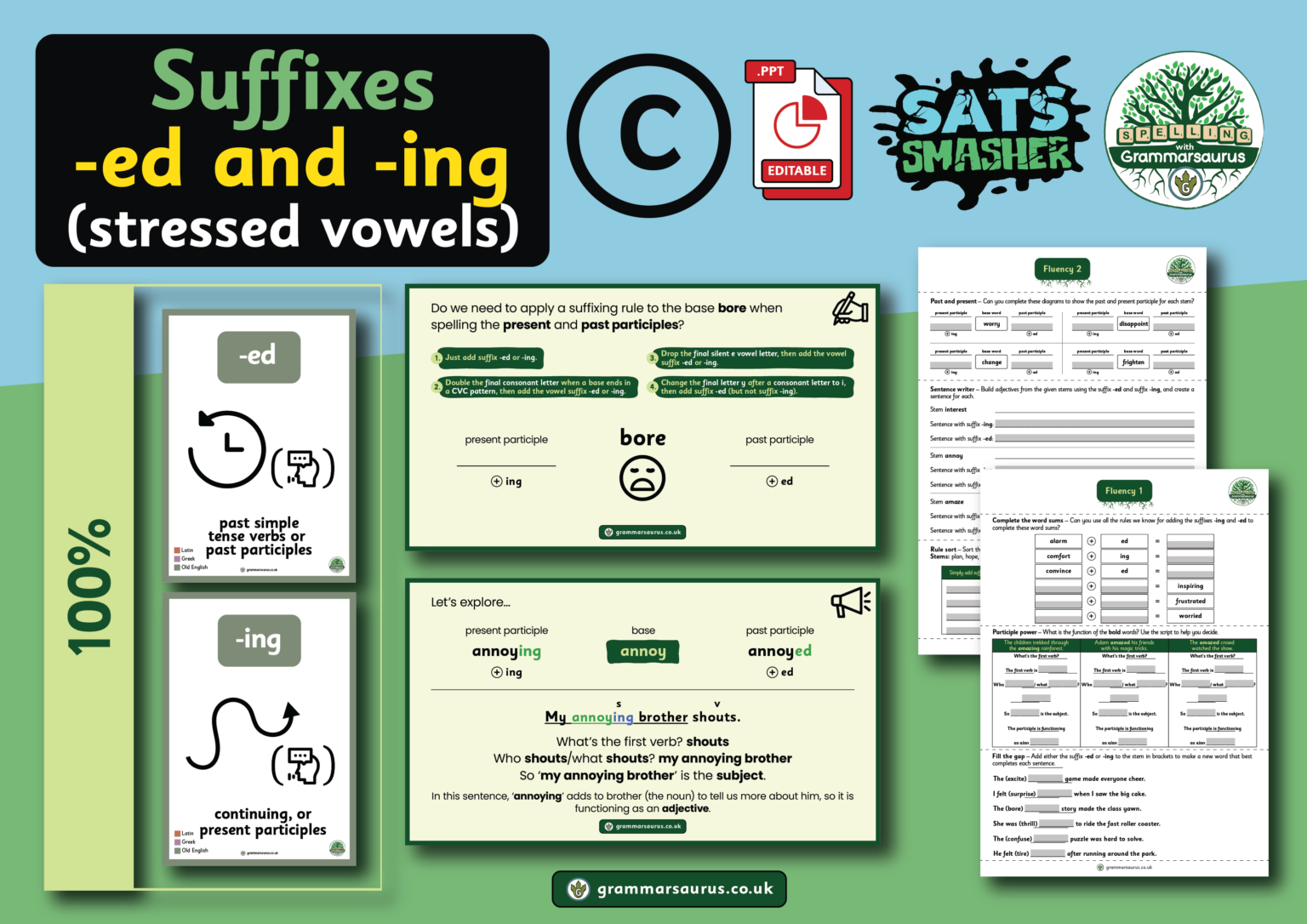 Y6 Spelling SATs Smasher - Suffix -ed and -ing (stressed vowels) (C ...