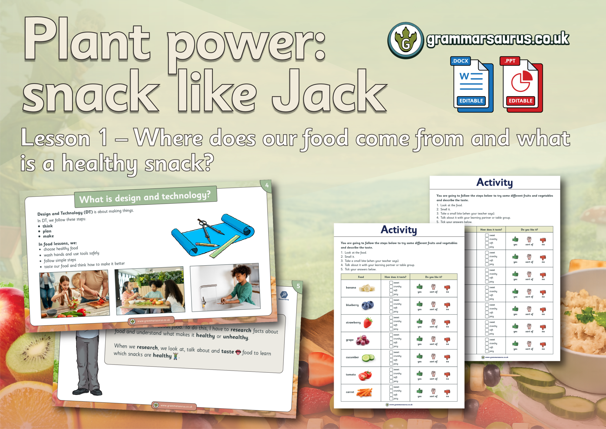 Year 1 - Plant power: snack like Jack - Where does our food come from ...
