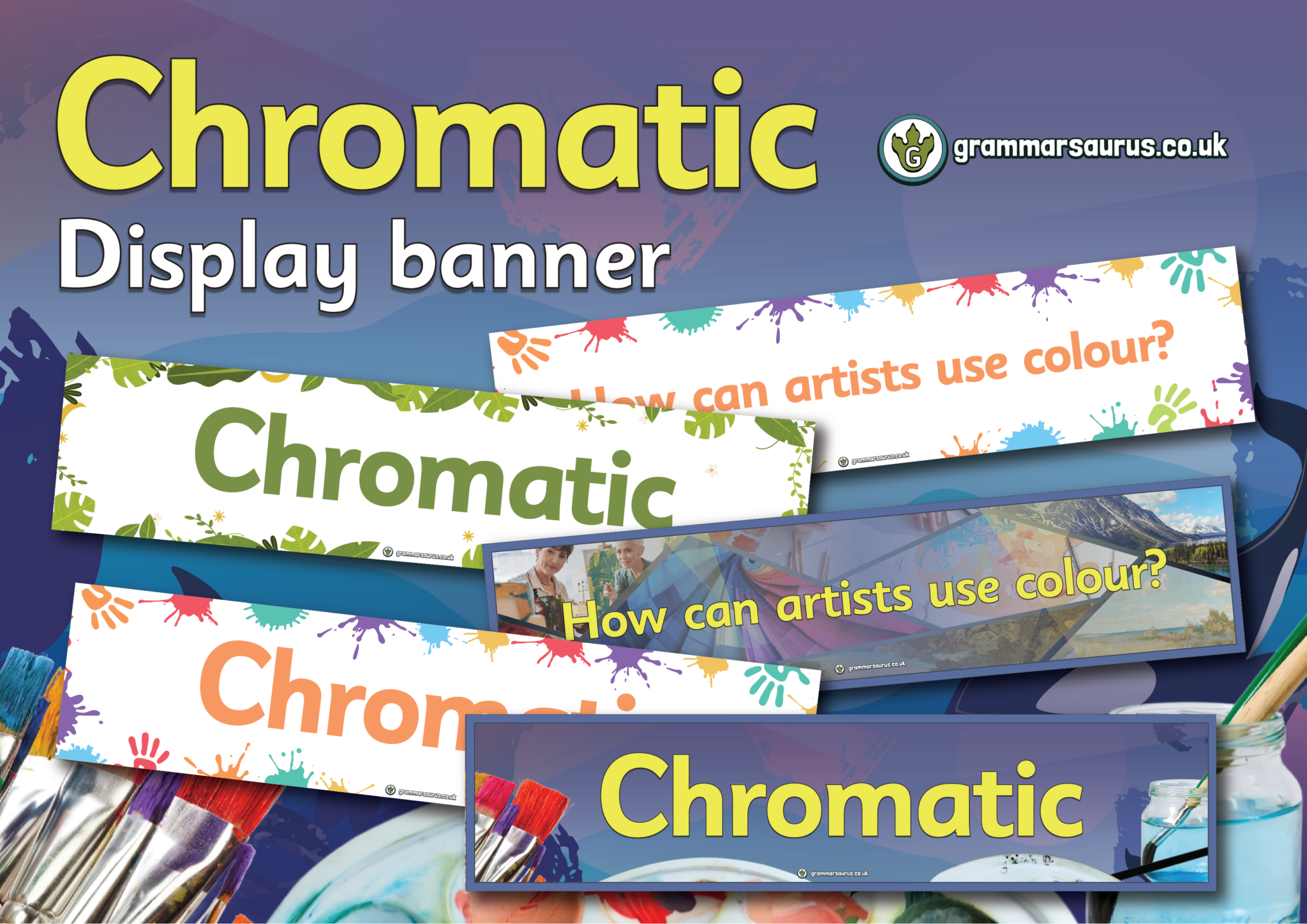 Year 2 Art – Chromatic – Display banner - Grammarsaurus