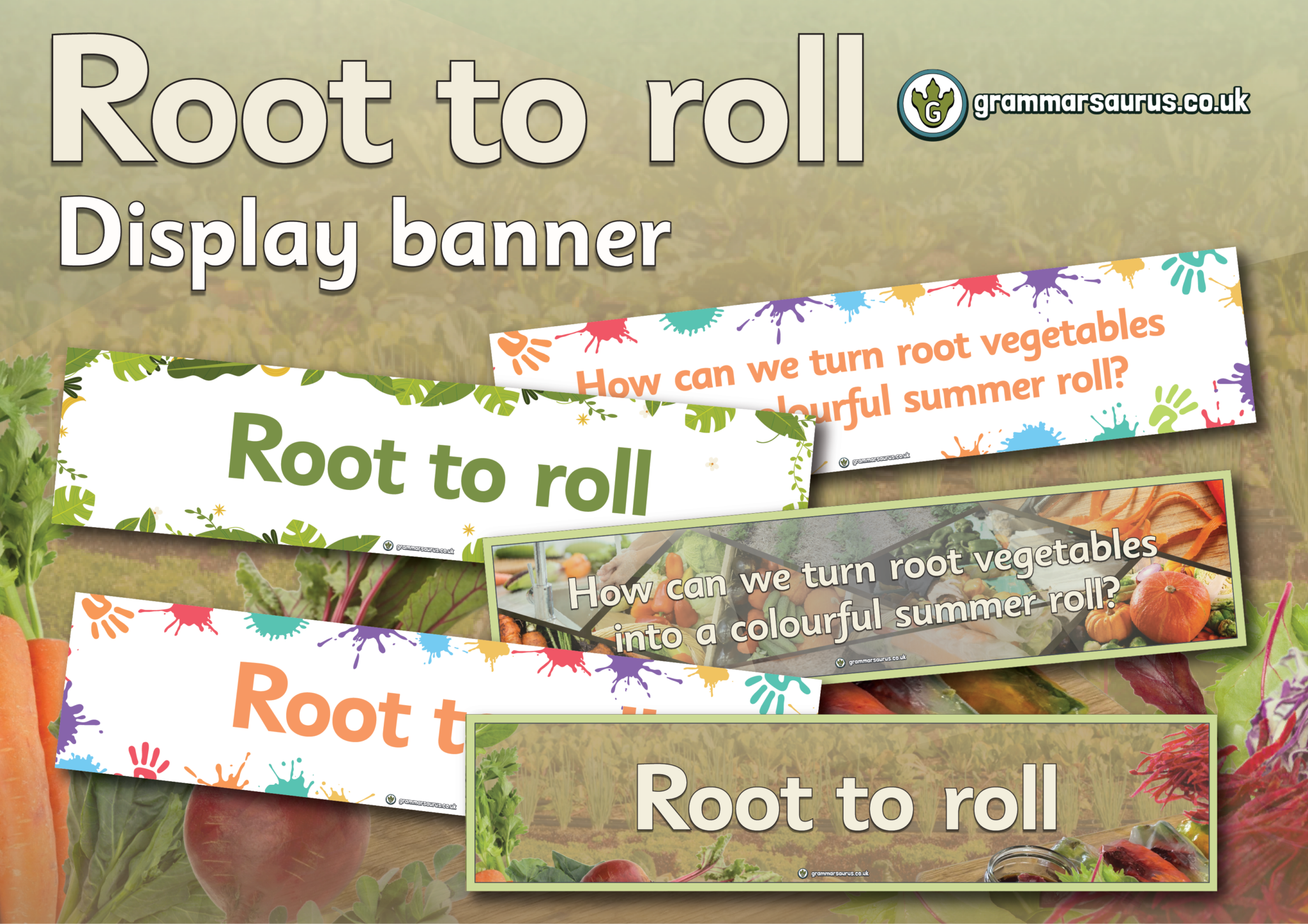 Year 3 – Root to roll – Display banner - Grammarsaurus