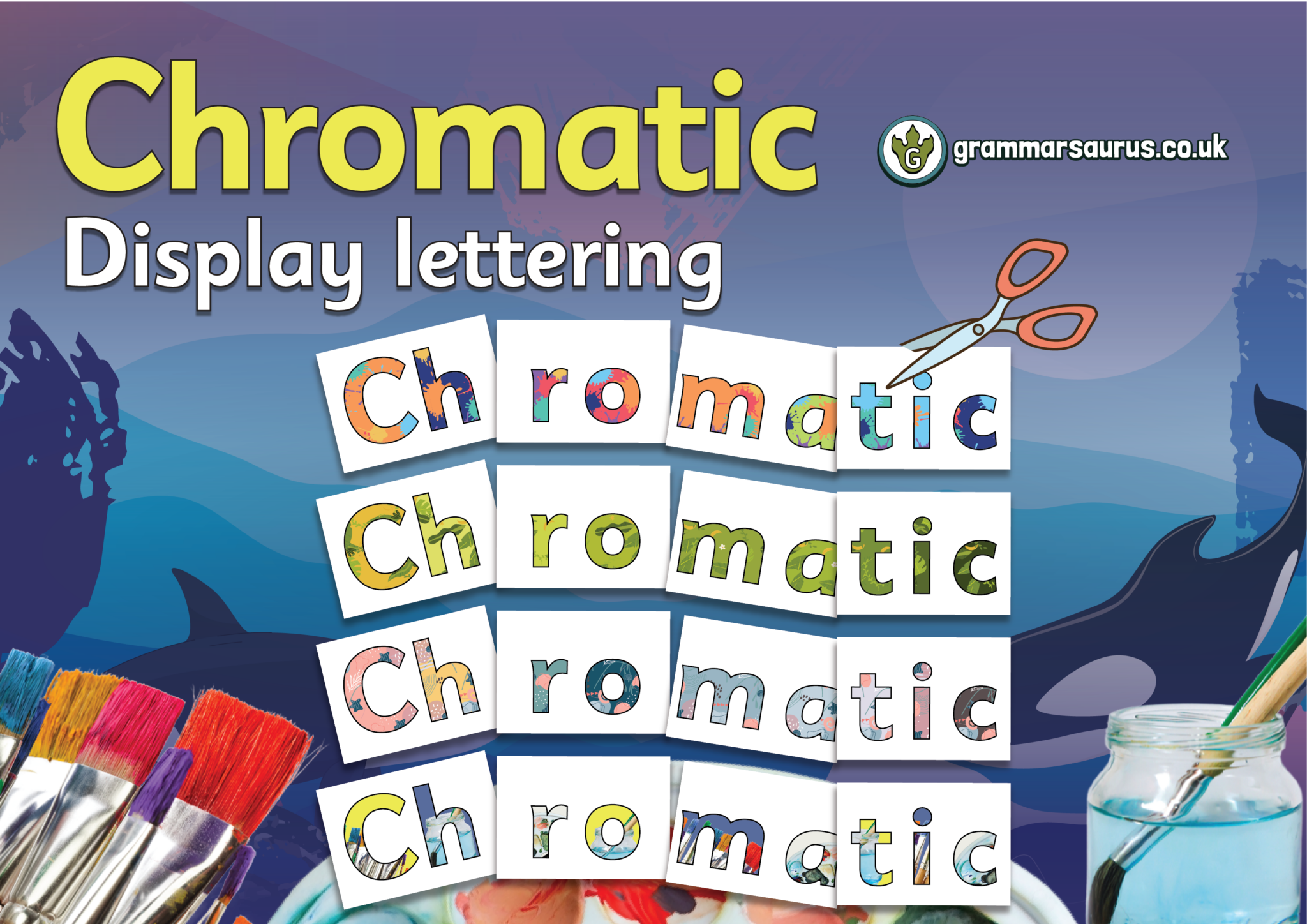 Year 2 Art – Chromatic – Display lettering - Grammarsaurus