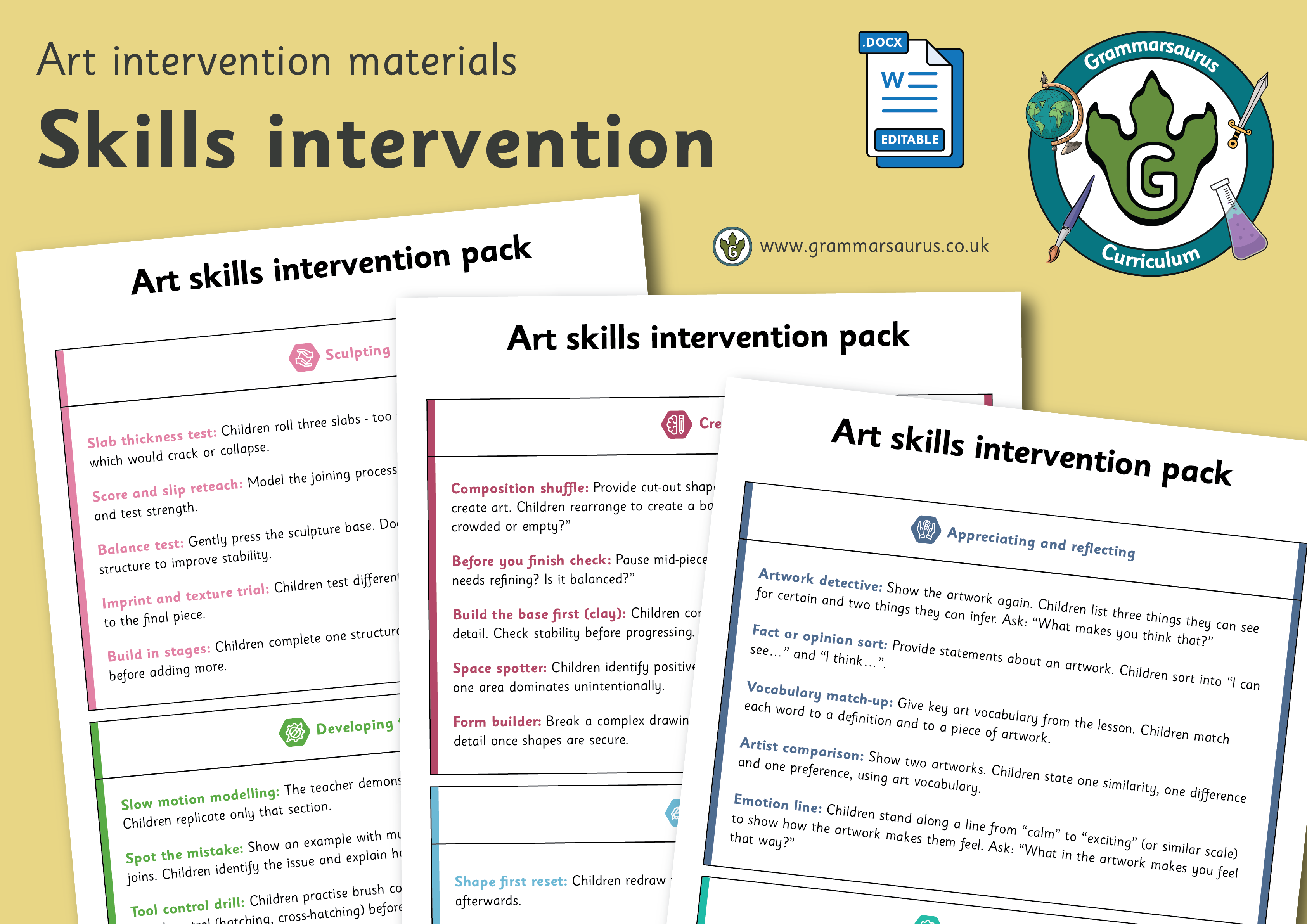 Skills intervention - Grammarsaurus