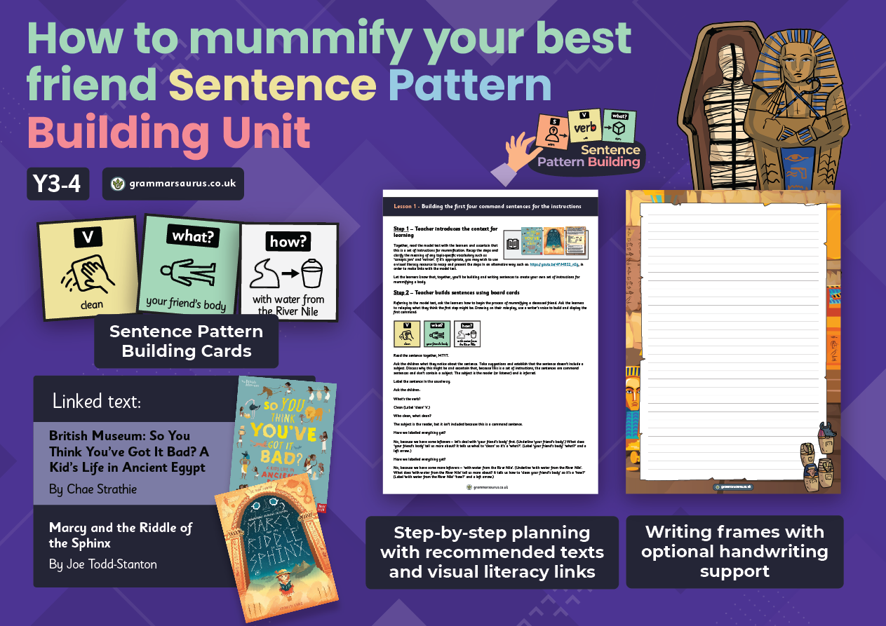 How to mummify your best friend Sentence Pattern Building Unit ...