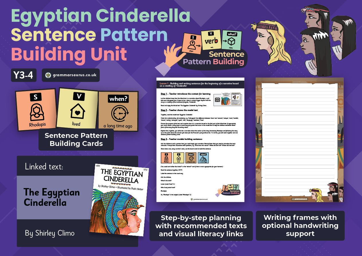 Egyptian Cinderella Sentence Pattern Building Unit - Grammarsaurus