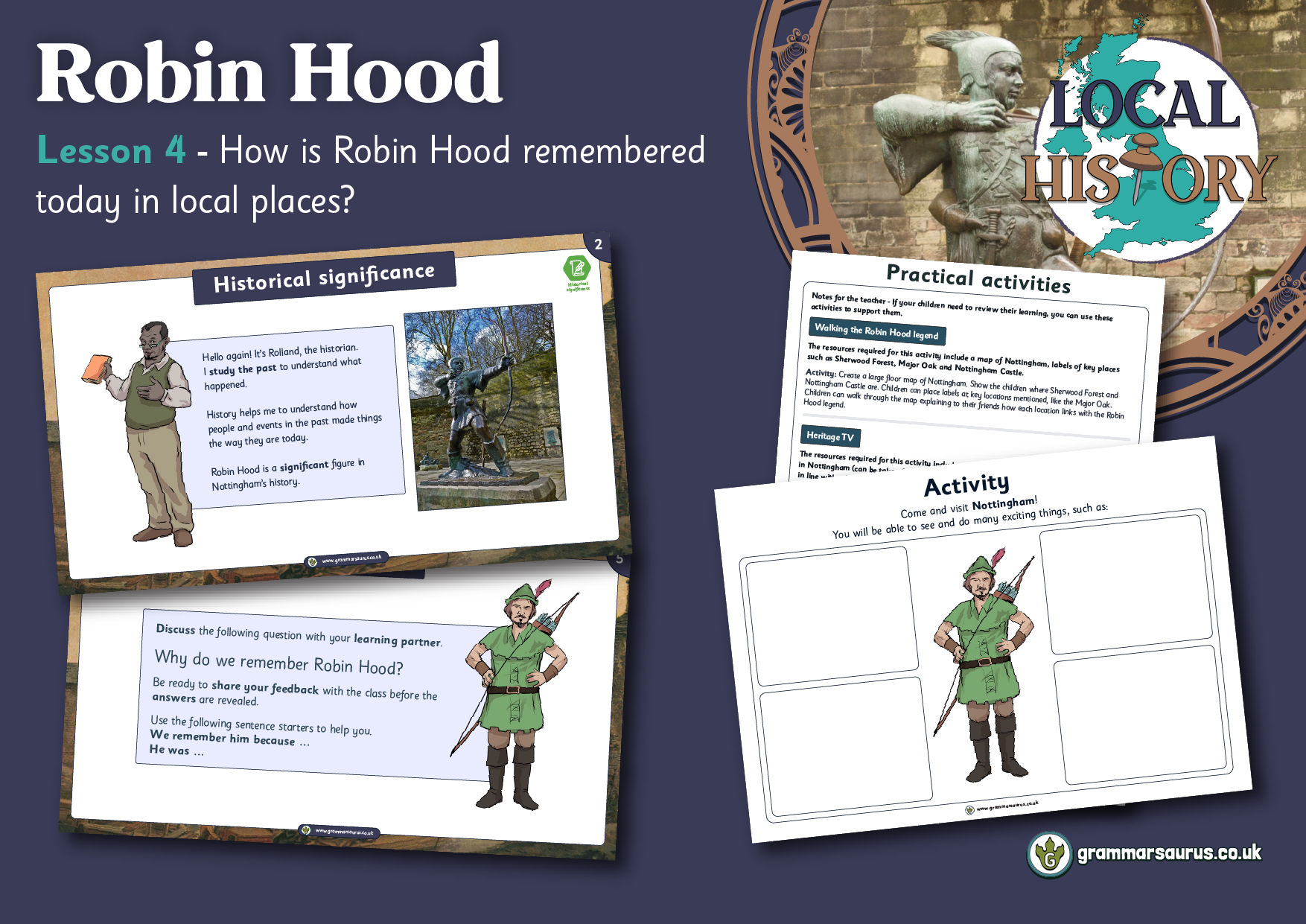 KS1 Local history – Robin Hood - How is Robin Hood remembered today in ...