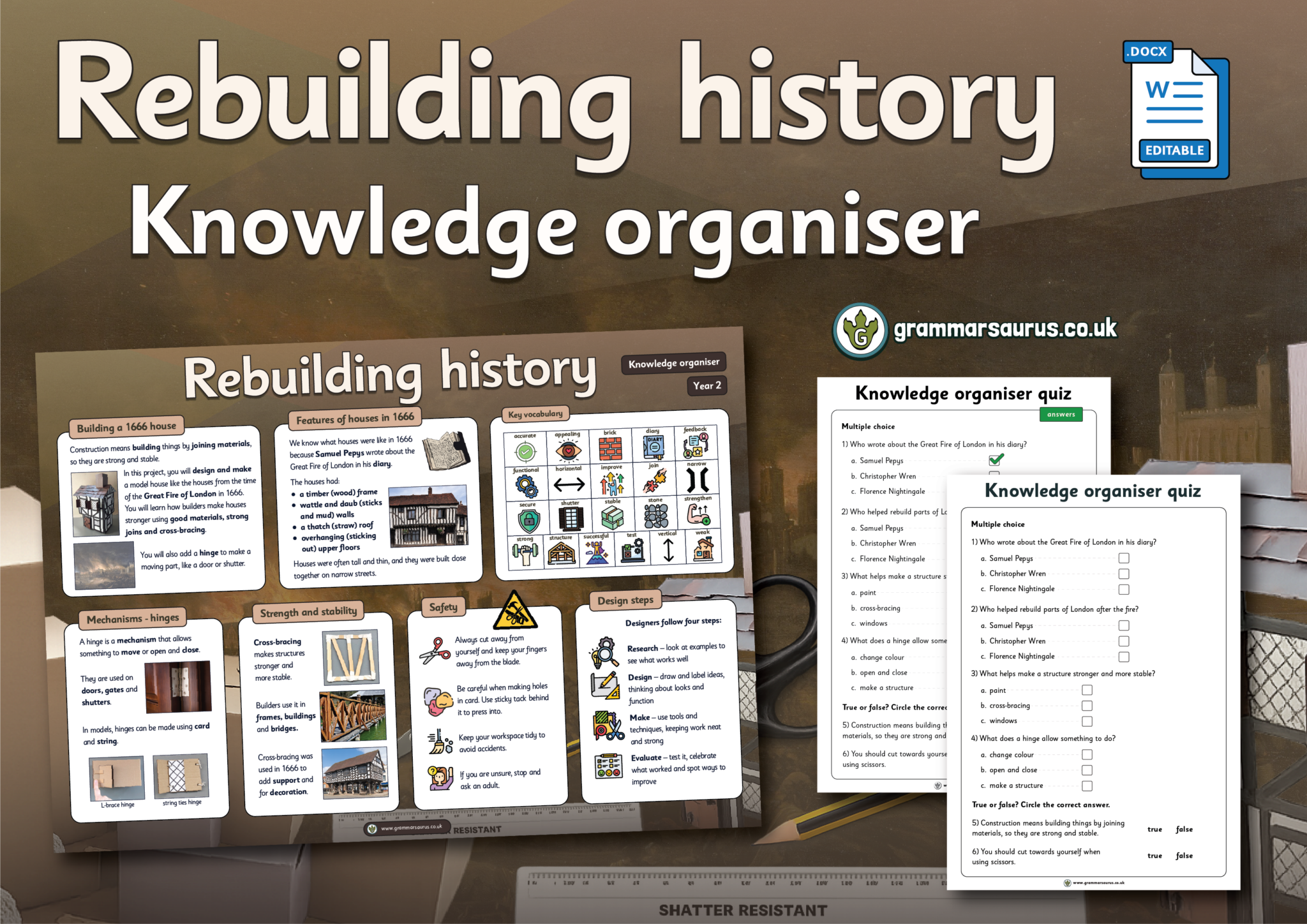 Year 2 – Rebuilding history – Knowledge organiser - Grammarsaurus