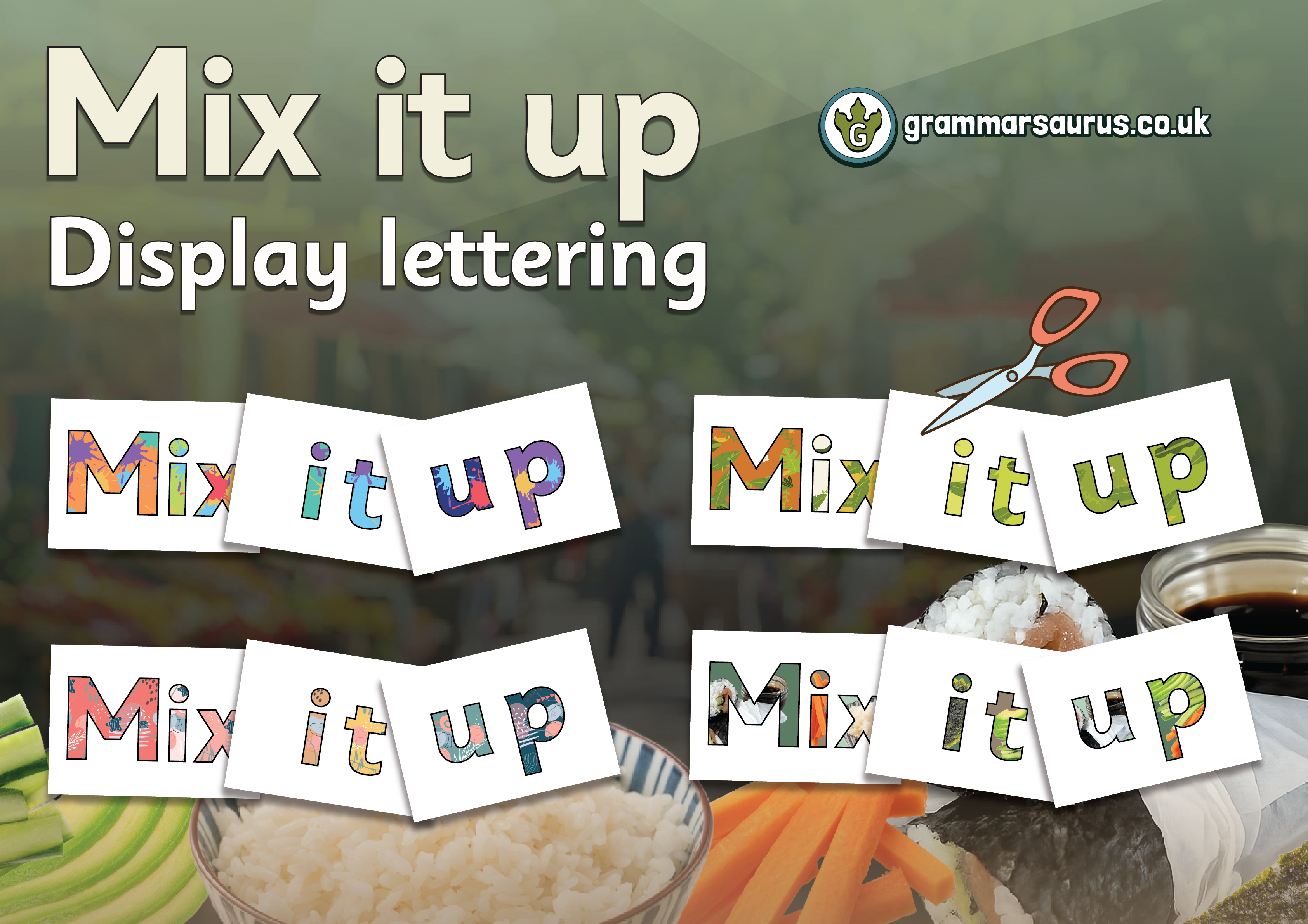 Year 6 – Mix it up – Diaplay lettering - Grammarsaurus