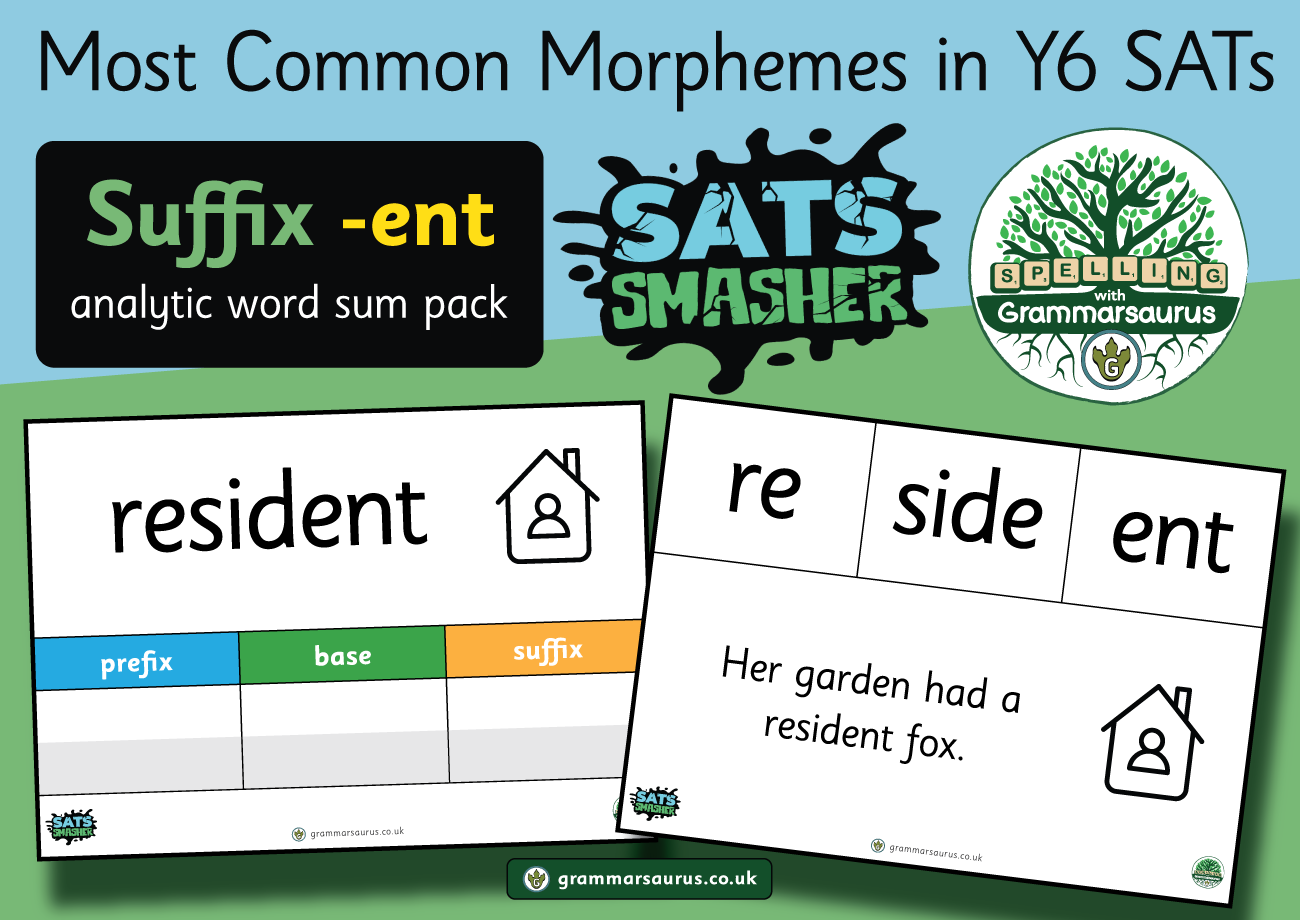 Most common morphemes in Y6 SATs – Suffix -ent - Grammarsaurus