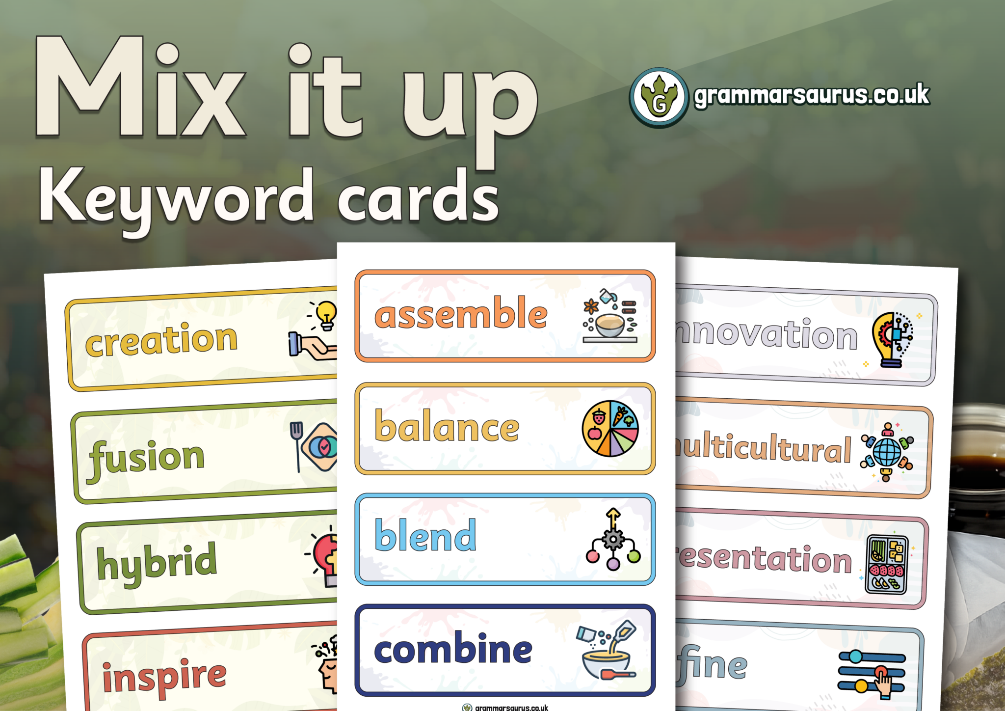 Year 6 – Mix it up – Keyword cards - Grammarsaurus