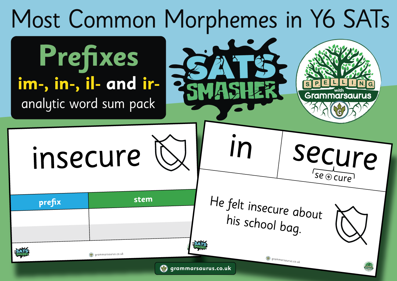Most common morphemes in Y6 SATs – Prefixes im-, in-, il- and ir ...