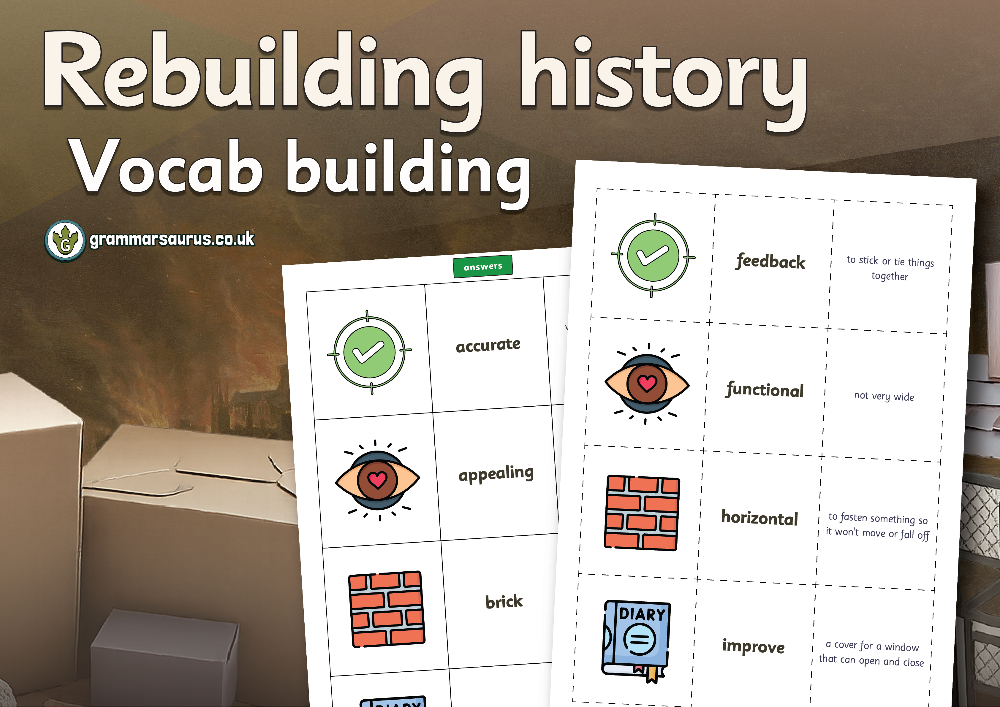 Year 2 – Rebuilding history – Vocab building - Grammarsaurus