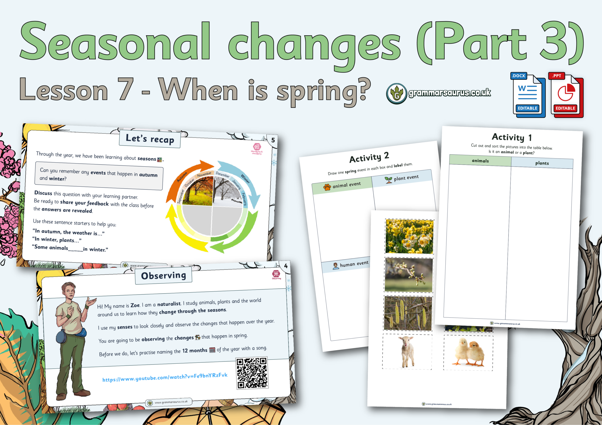 Year 1 Science – Seasonal changes – When is spring? Lesson 7 (part 3 ...