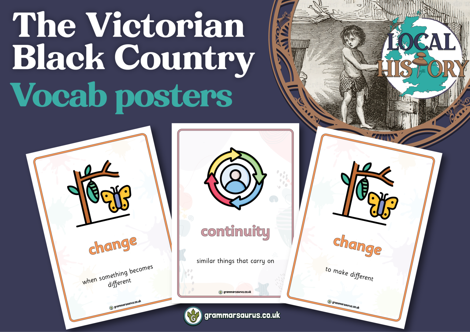 KS1 Local history - The Victorian Black Country - Vocab posters ...