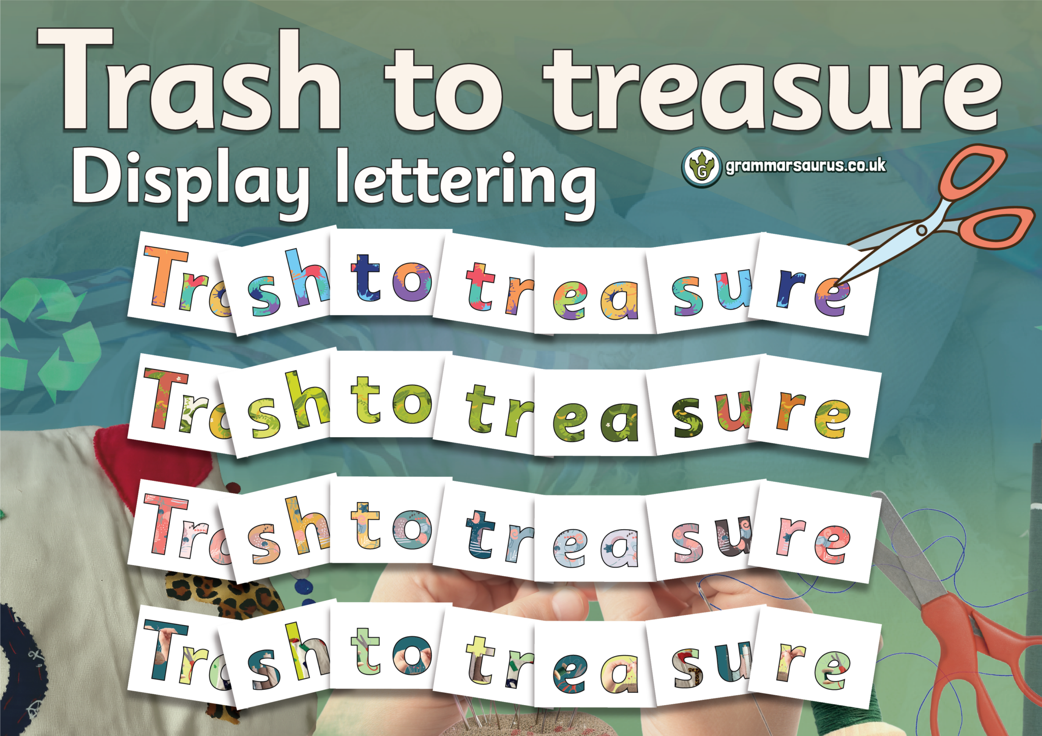 display lettering ad - Grammarsaurus