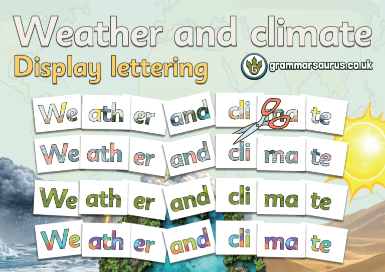 display lettering ad - Grammarsaurus