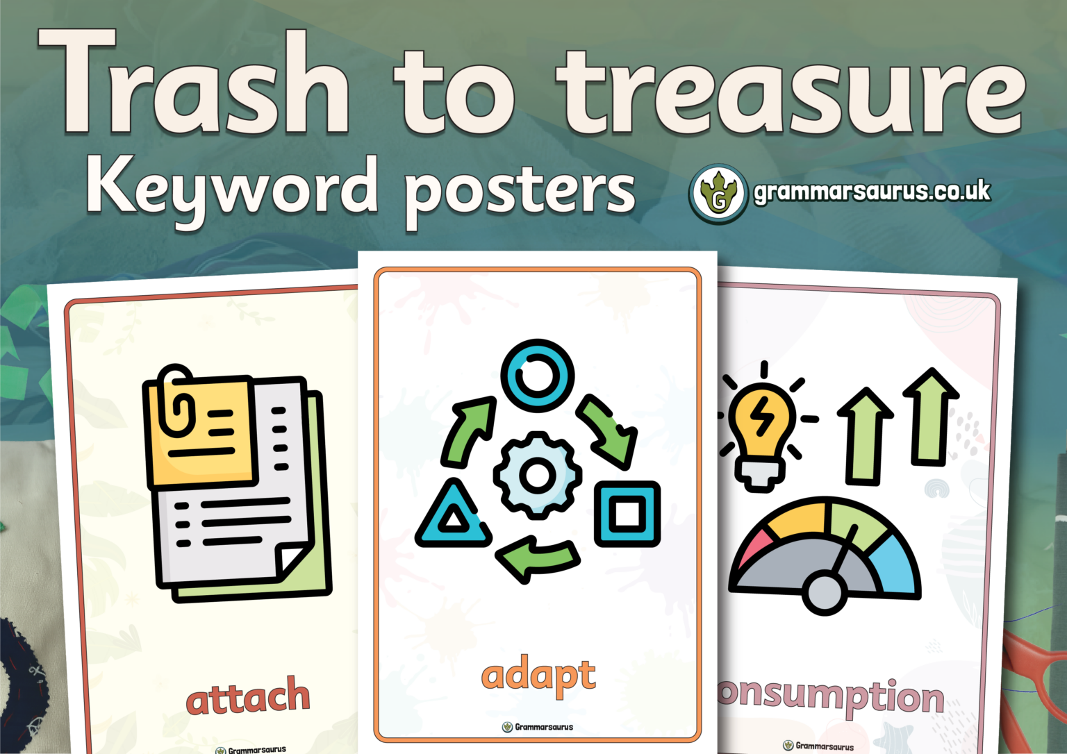 keyword posters ad - Grammarsaurus